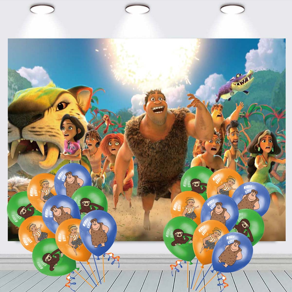 The Croods Backdrop Balloons Banner Party Decorations Taspestry Wall ...