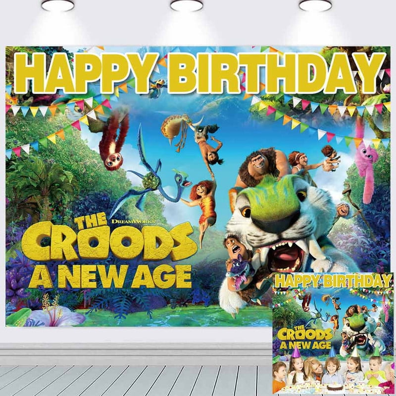 The Croods Backdrop Banner Party Supplies Post Birthday Decorations ...