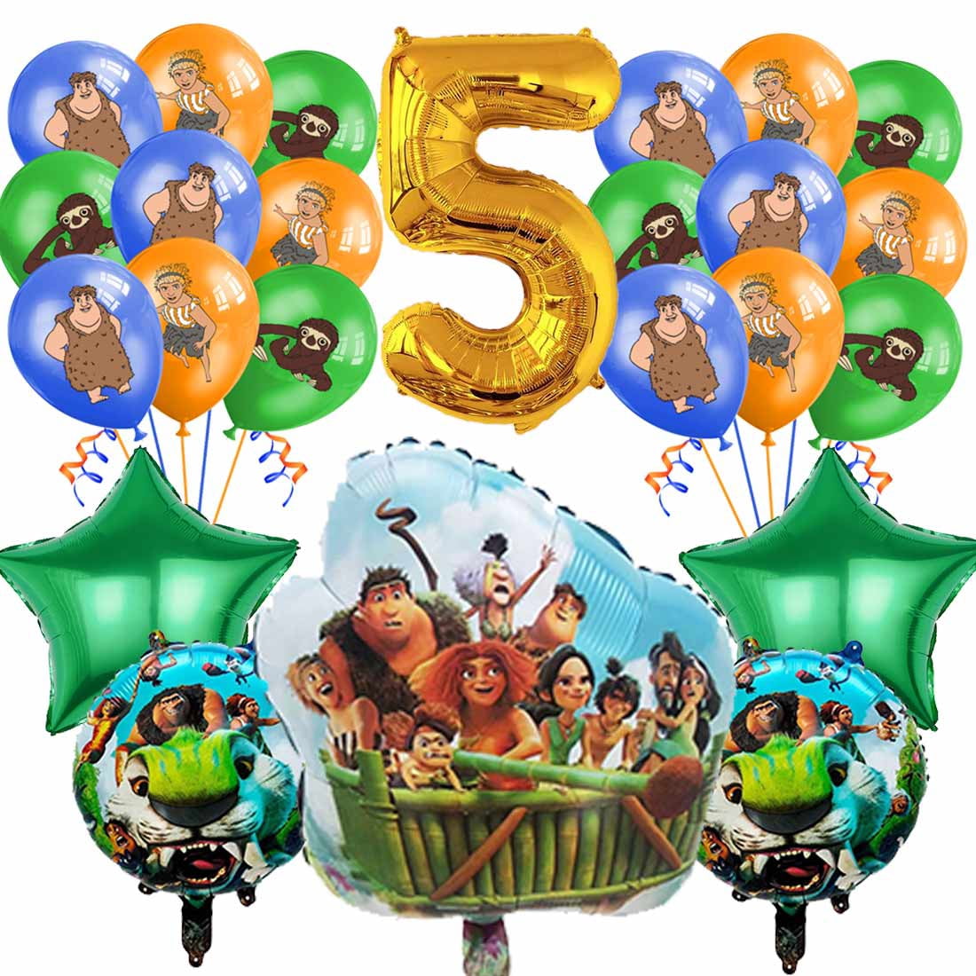 The Croods Balloons Party Supplies 5th Big Number Decorations Decor Kit ...