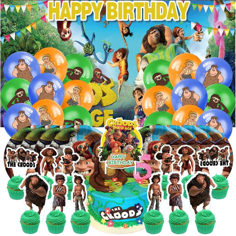 The Croods Birthday Party Supplies Balloons Plates Decoration Cake ...