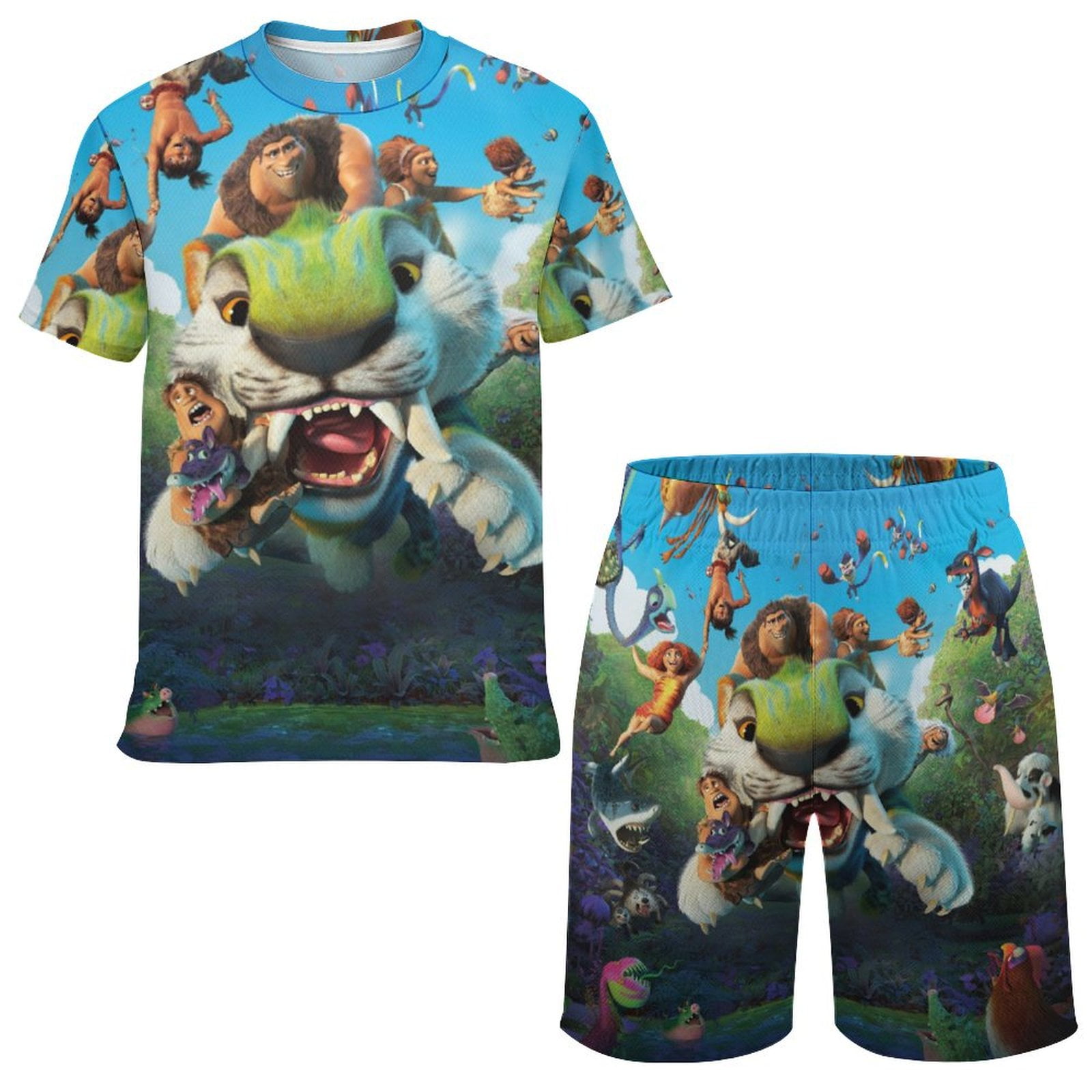 The Croods Kids Short Sleeve T-Shirt And Mesh Shorts Outfit Set for ...