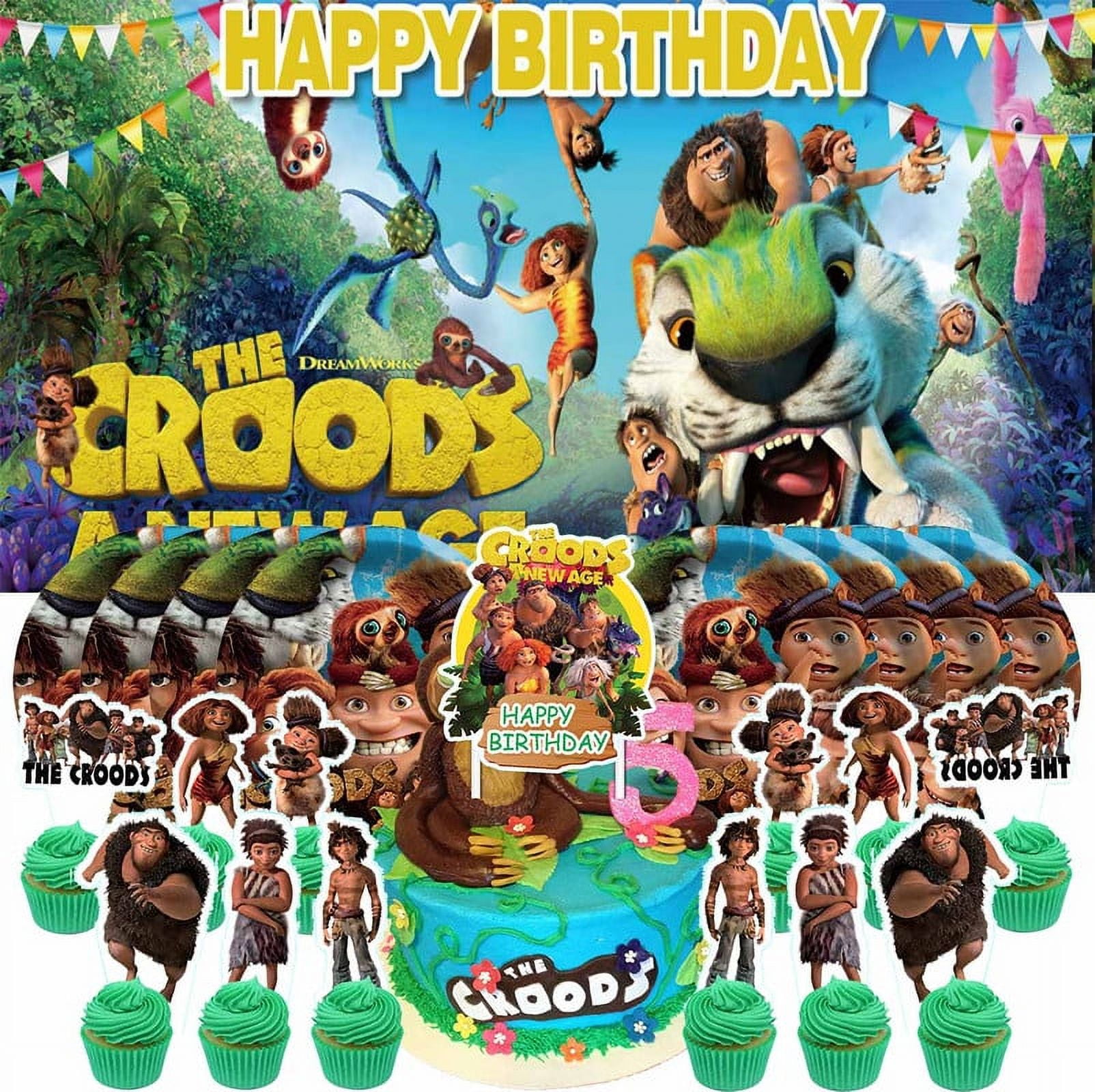 The Croods Plates Birthday Supplies Decorations Decor Backdrop Banner ...