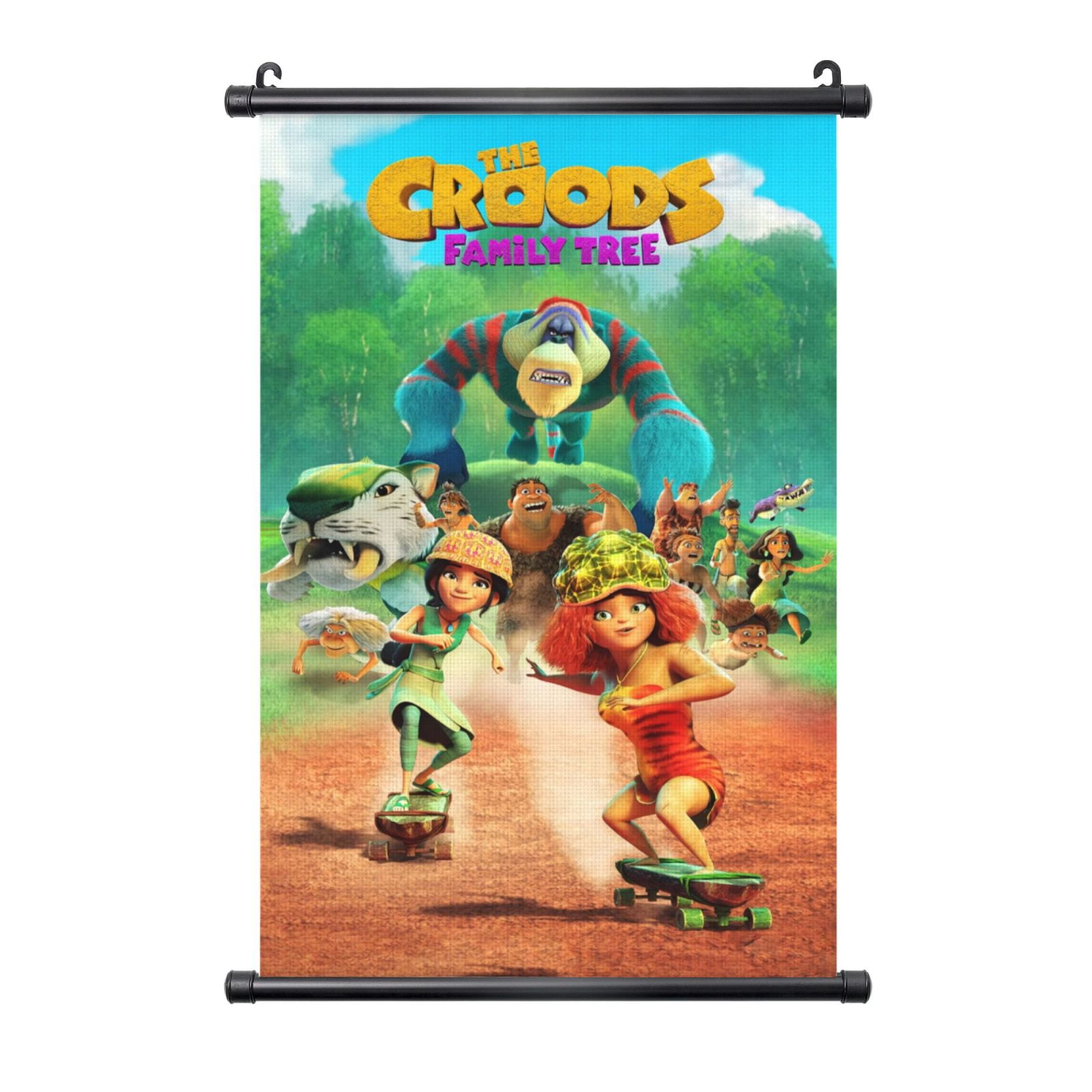 The Croods Poster Aesthetic Canvas PVC Shaft Wall Art Hanging Hanger ...