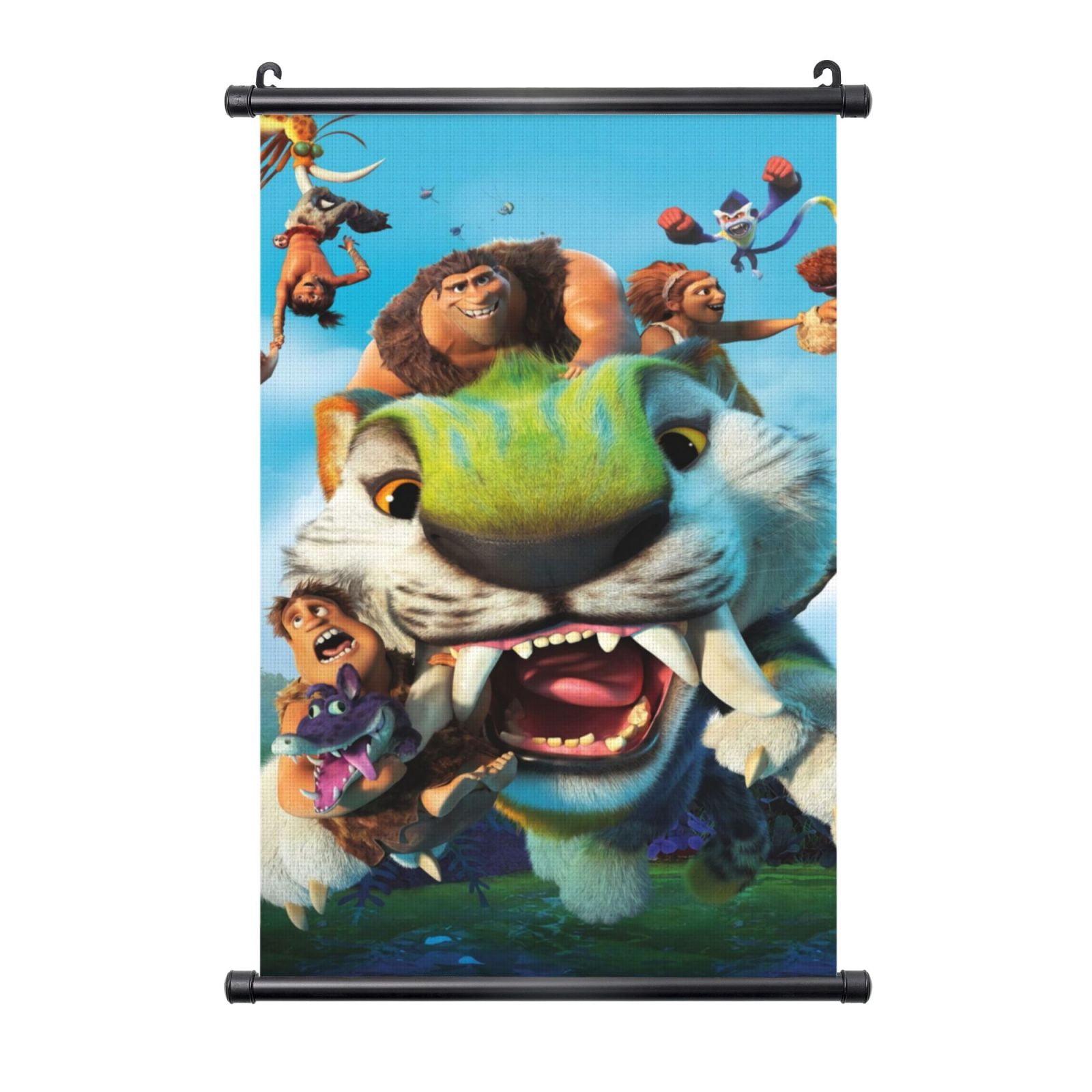 The Croods Poster Aesthetic Canvas PVC Shaft Wall Art Hanging Hanger ...