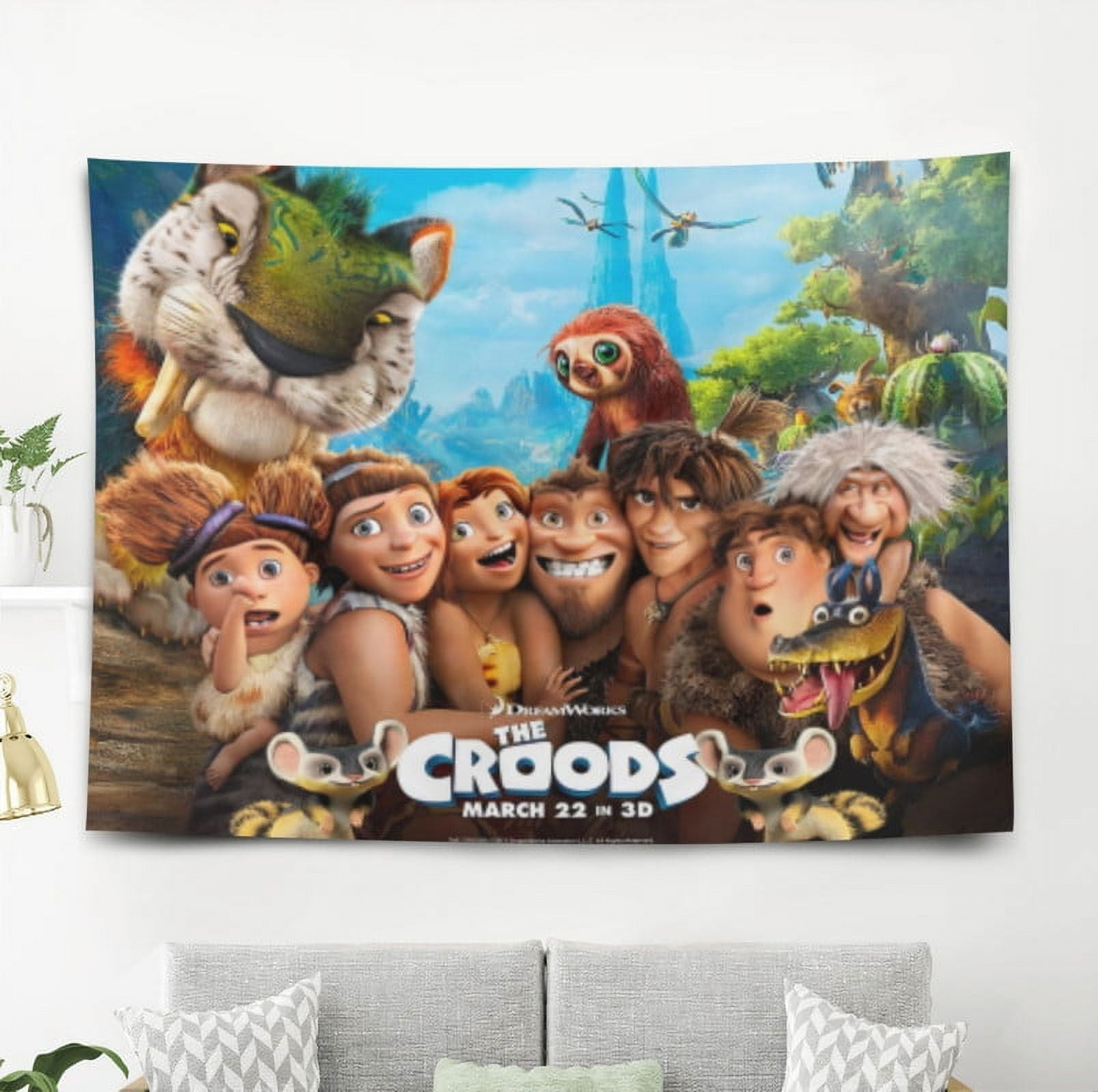 The Croods Tapestry Gift Wall Hanging Backdrop for Room Bedroom Girls ...