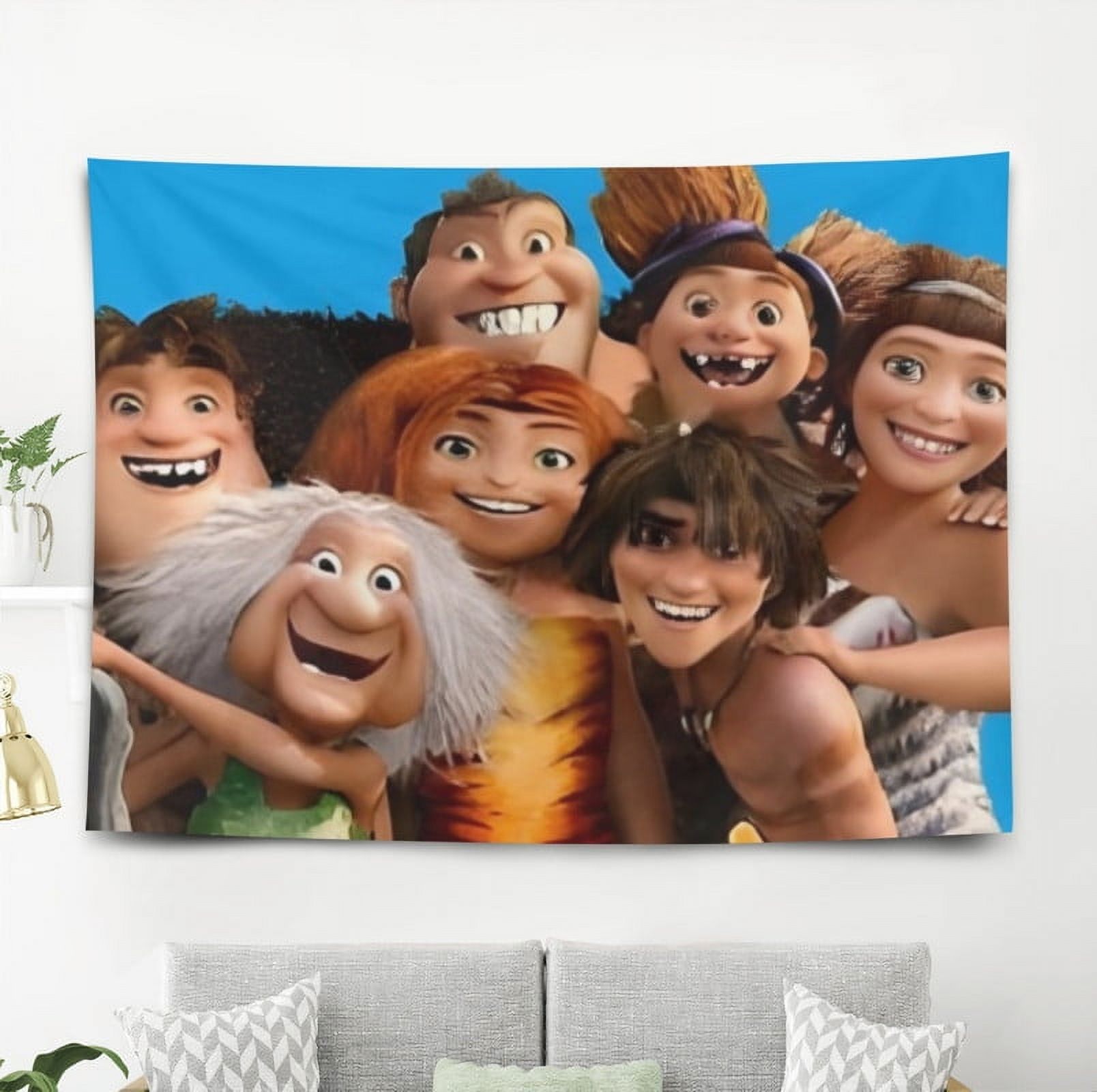 The Croods wall mounted 50*60 inches peach skin velvet material ...