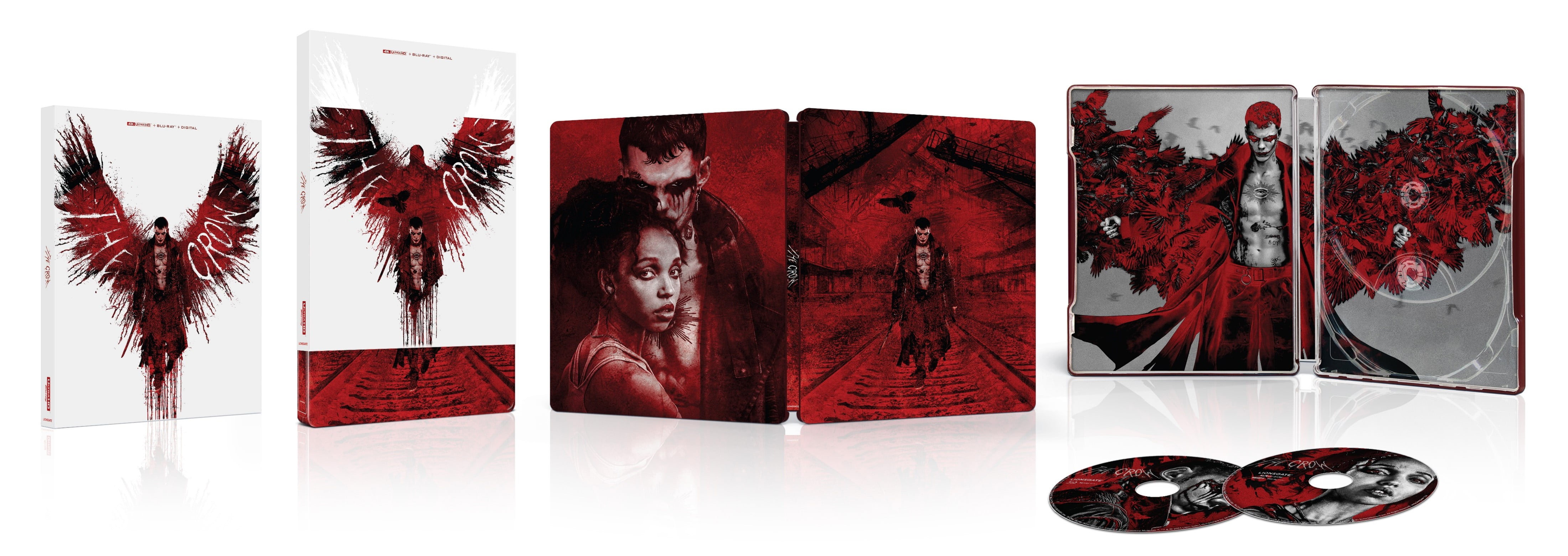 The Crow (2024) (Steelbook) (Walmart Exclusive) (4K Ultra HD + Blu-ray + Digital Copy) Lionsgate ...