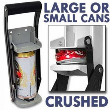 16 oz.Metal Can Crusher, Heavy-Duty Wall-Mounted Smasher for Aluminum ...