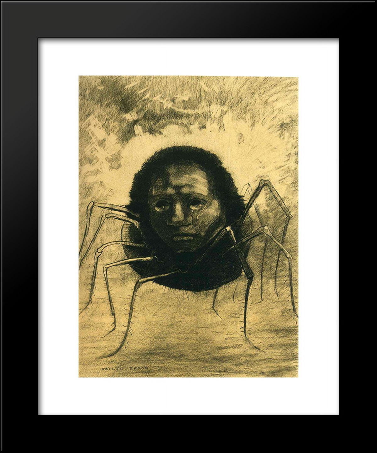 The Crying Spider 20x24 Framed Art Print by Redon, Odilon - Walmart.com