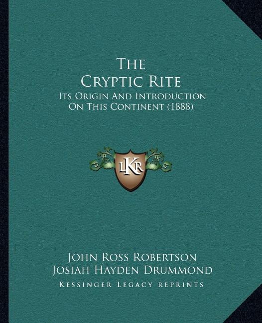 The Cryptic Rite (Paperback) - Walmart.com