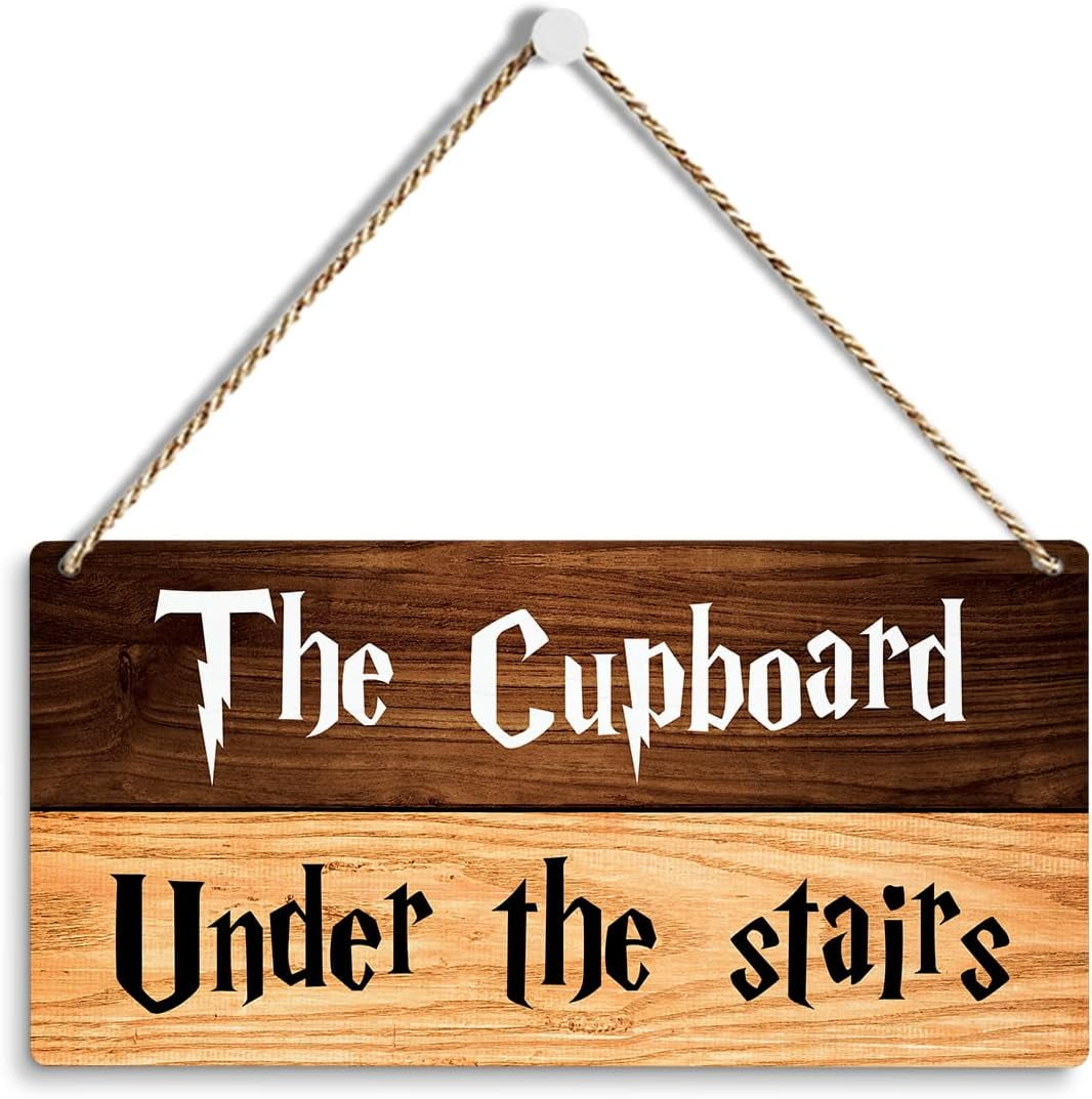 The Cupboard Under The Stairs Sign for Door Wall, Wizardry Theme Decor ...