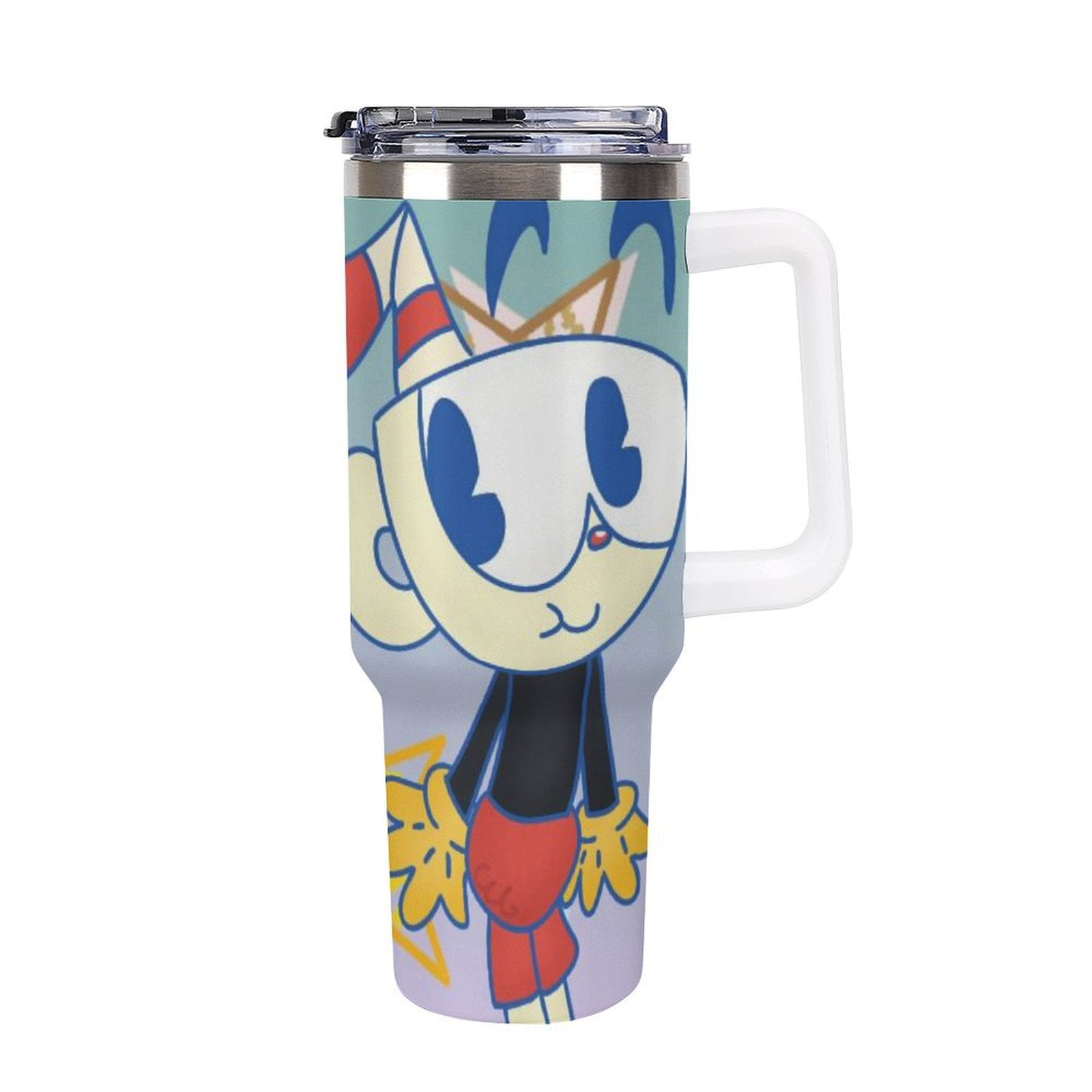 The Cuphead Show 40 Oz Tumbler With Handle And Straw, Stainless Steel ...