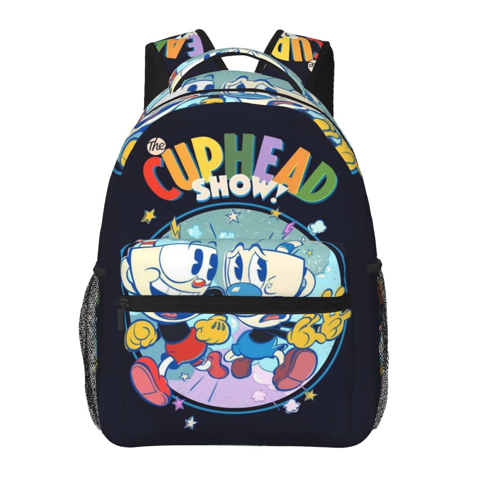 The Cuphead Show Backpack Notebook Laptop Bags Daypack Large Capacity ...