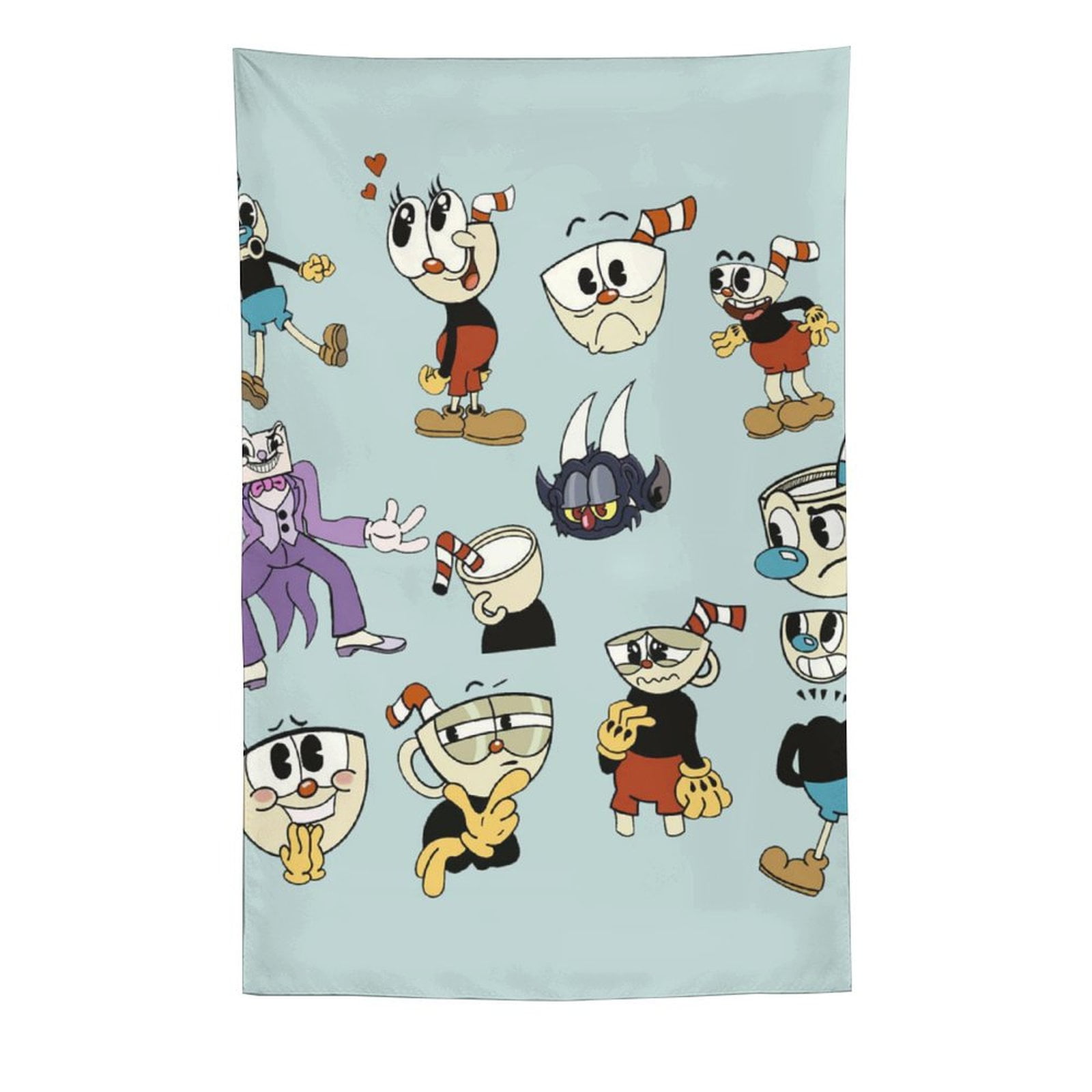 The Cuphead Show Cartoon Tapestry Luxury Wall Hanging Tapestries ...