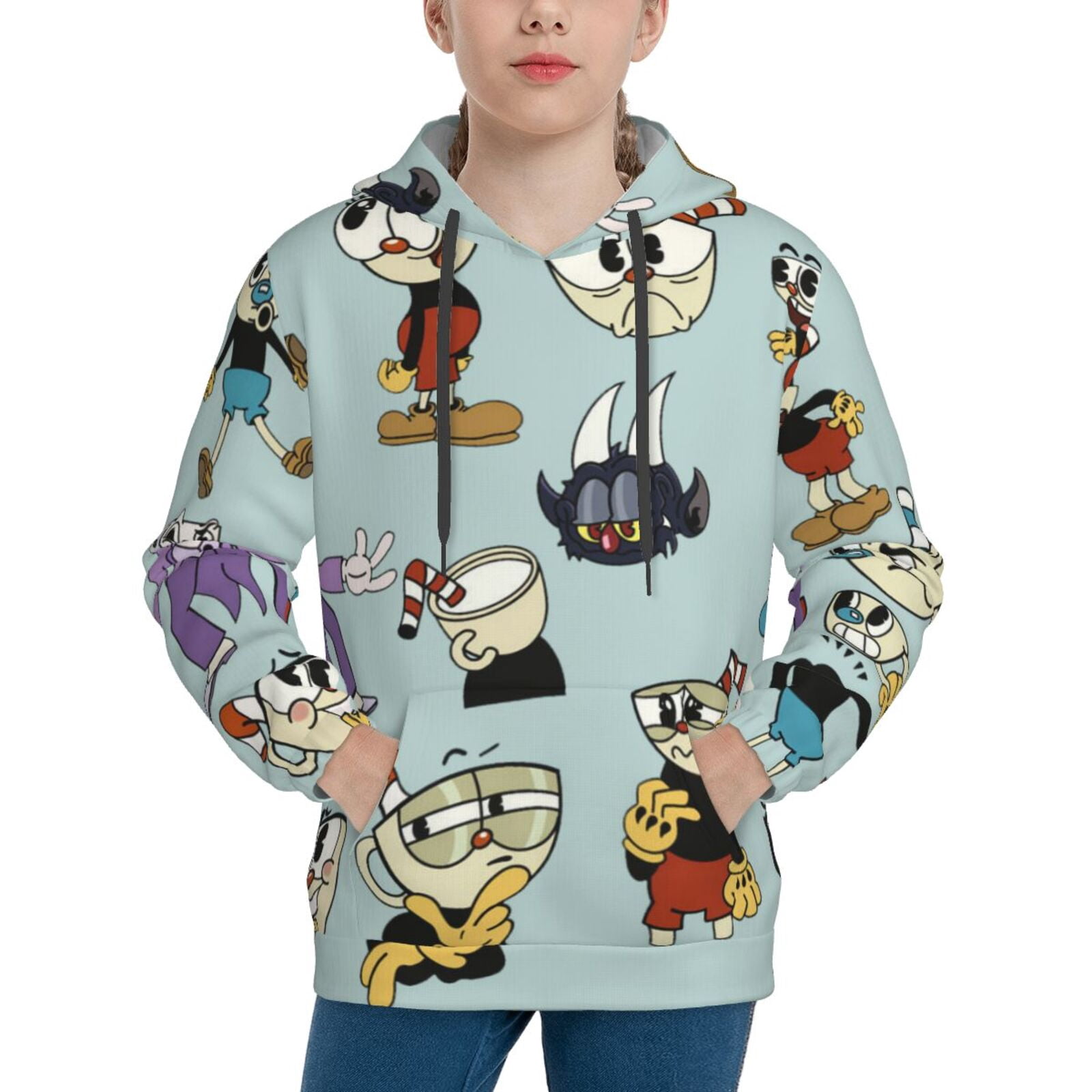 The Cuphead Show Cartoon Youth Sweatshirt Hoodies Pullover 3D Print ...