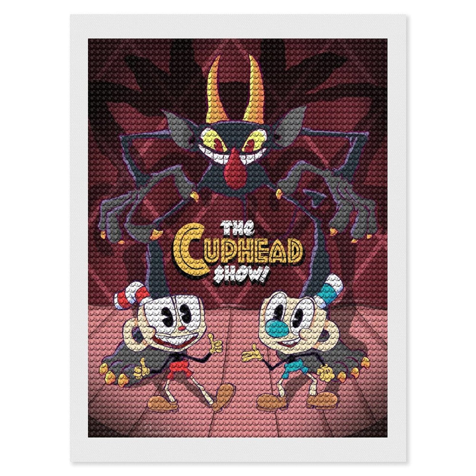The Cuphead Show Diamond Art Kits for Adults Diamond Art Gem Art Painting Full Drill Round Art ...