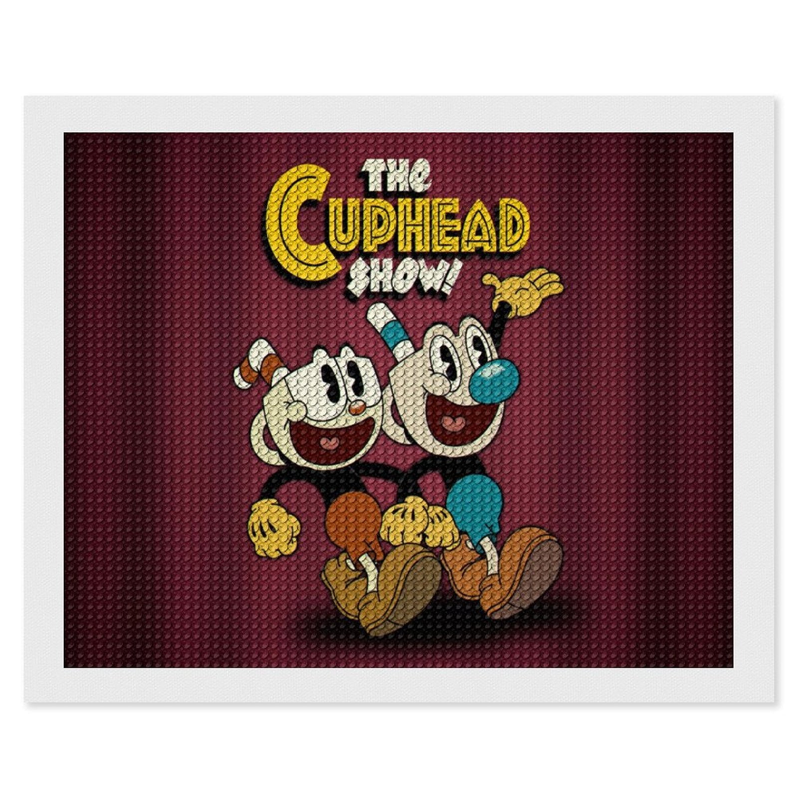 The Cuphead Show Diamond Art Kits for Adults Diamond Art Gem Art Painting Full Drill Round Art ...