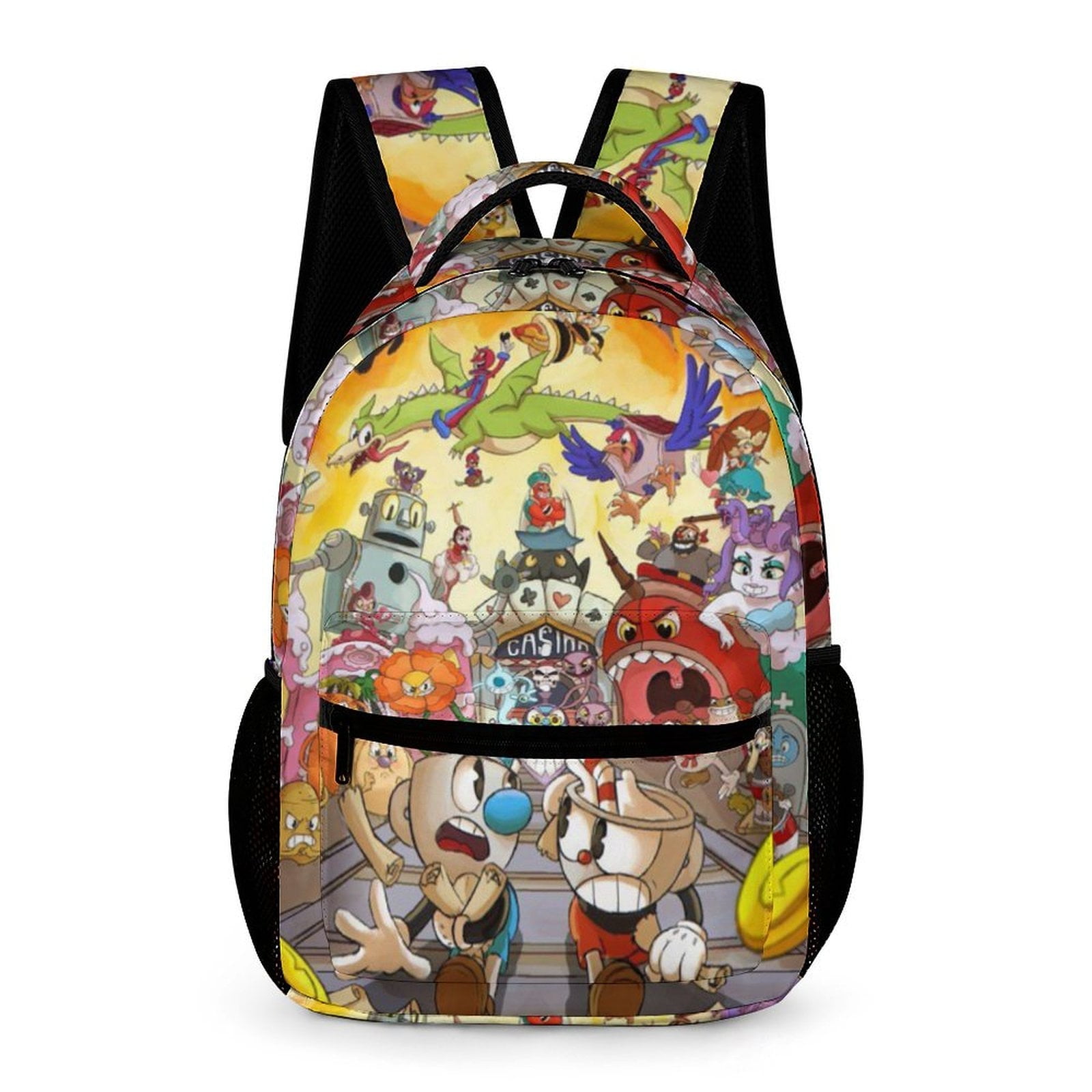 The Cuphead Show Backpacks Bookbag Casual Daypack Backpacks for Travel ...