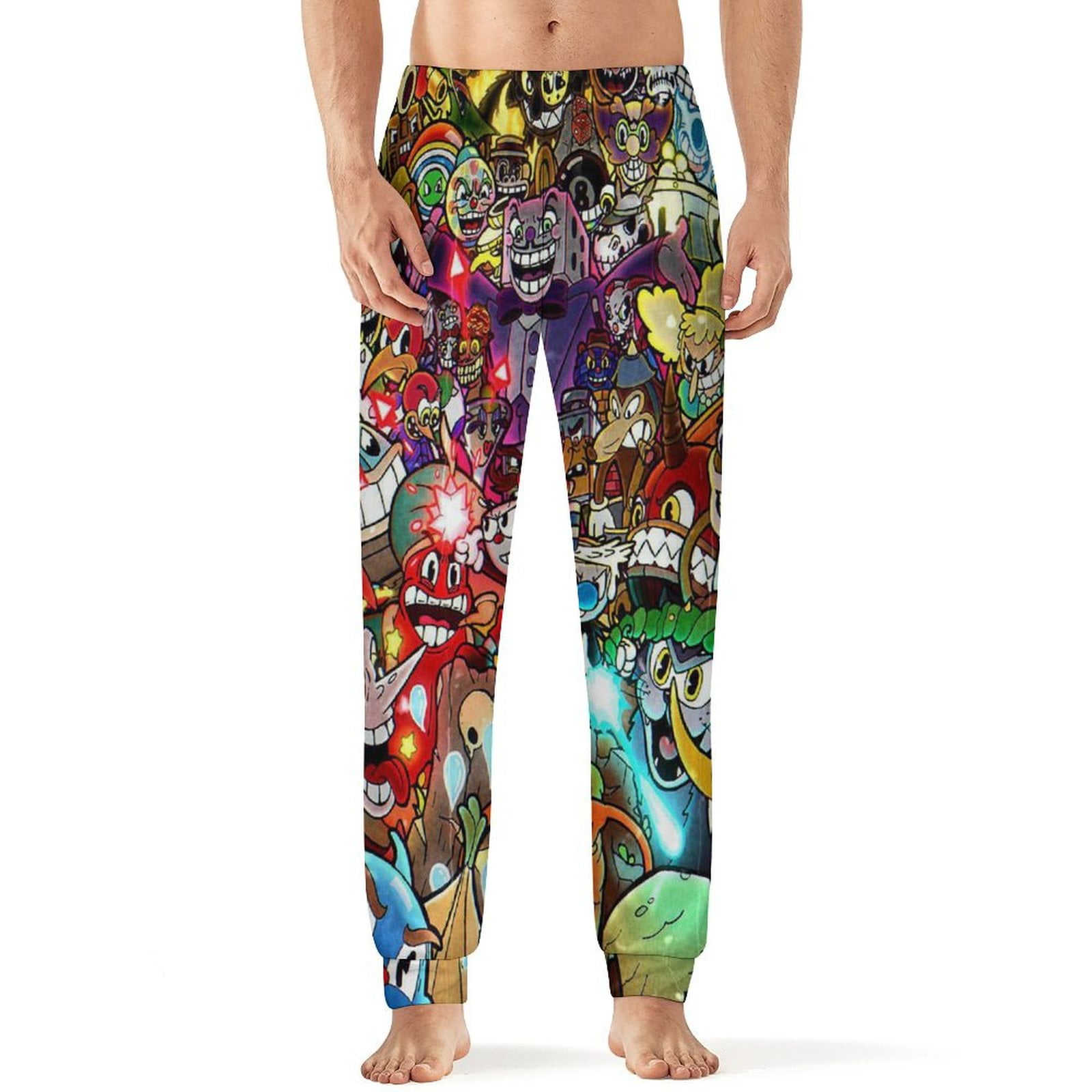 The Cuphead Show Mens PJ Pajama Pants Bottoms Lounge Pants Sleepwear ...