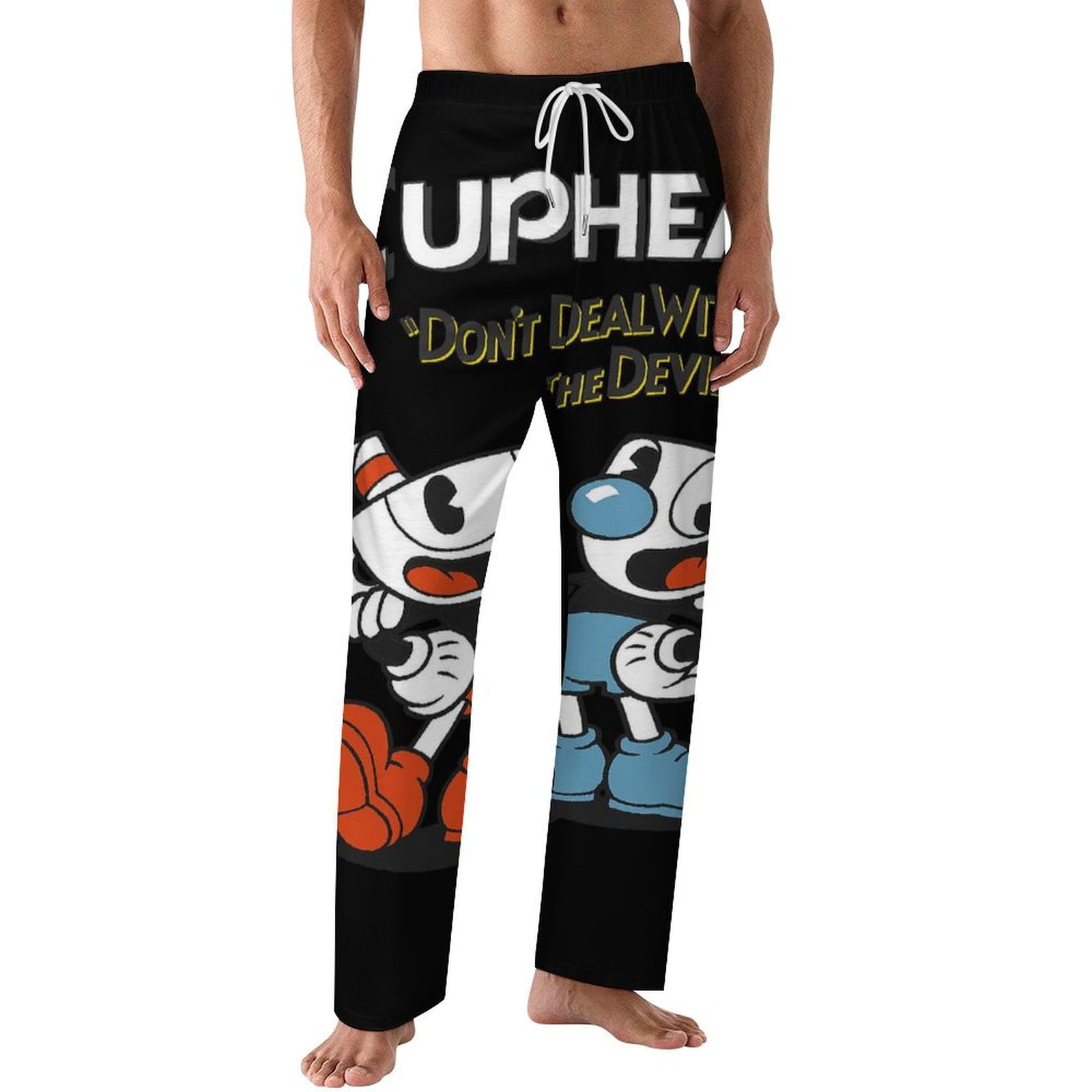 The Cuphead Show Mens PJ Pajama Pants Bottoms Lounge Pants Sleepwear ...