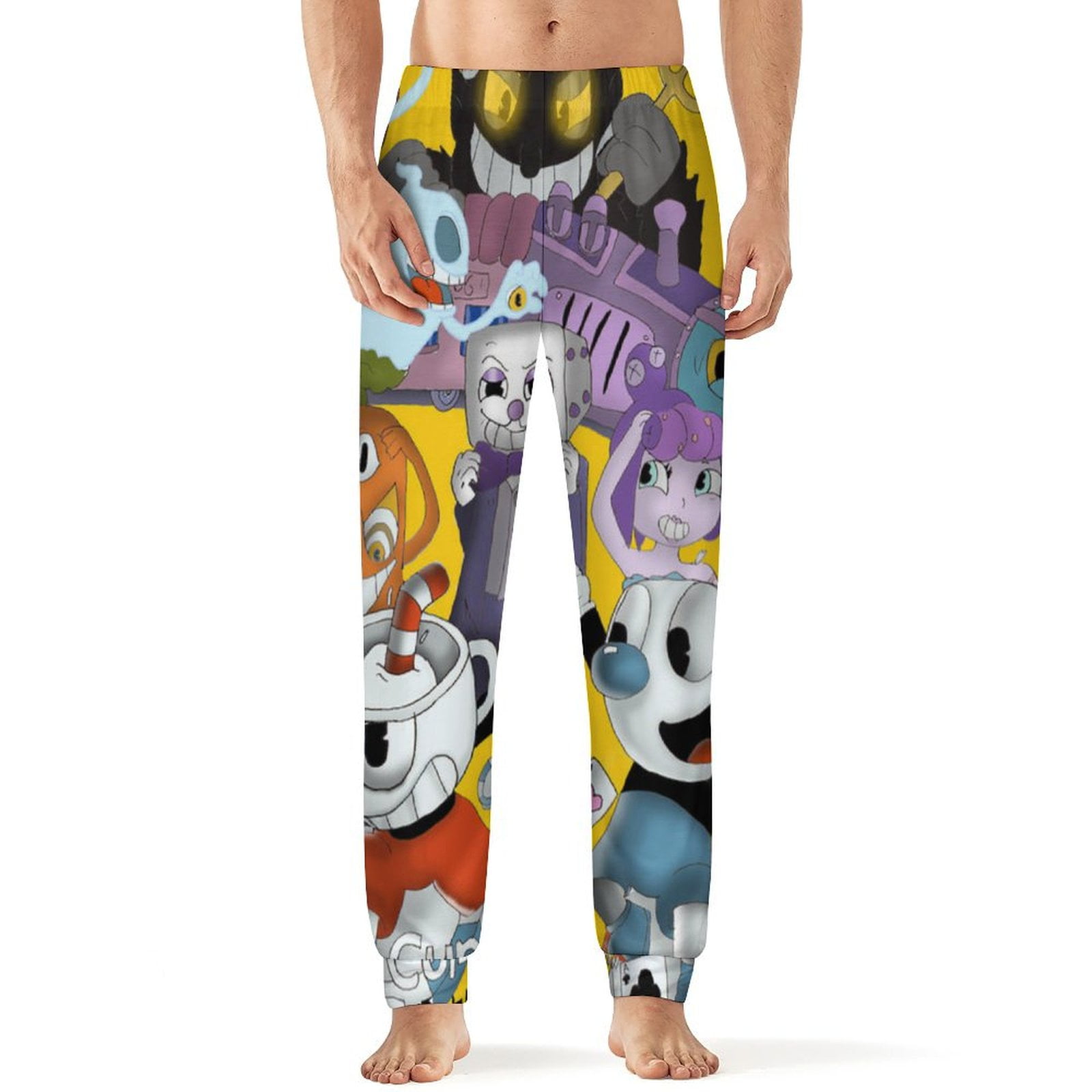 The Cuphead Show Mens PJ Pajama Pants Bottoms Lounge Pants Sleepwear ...