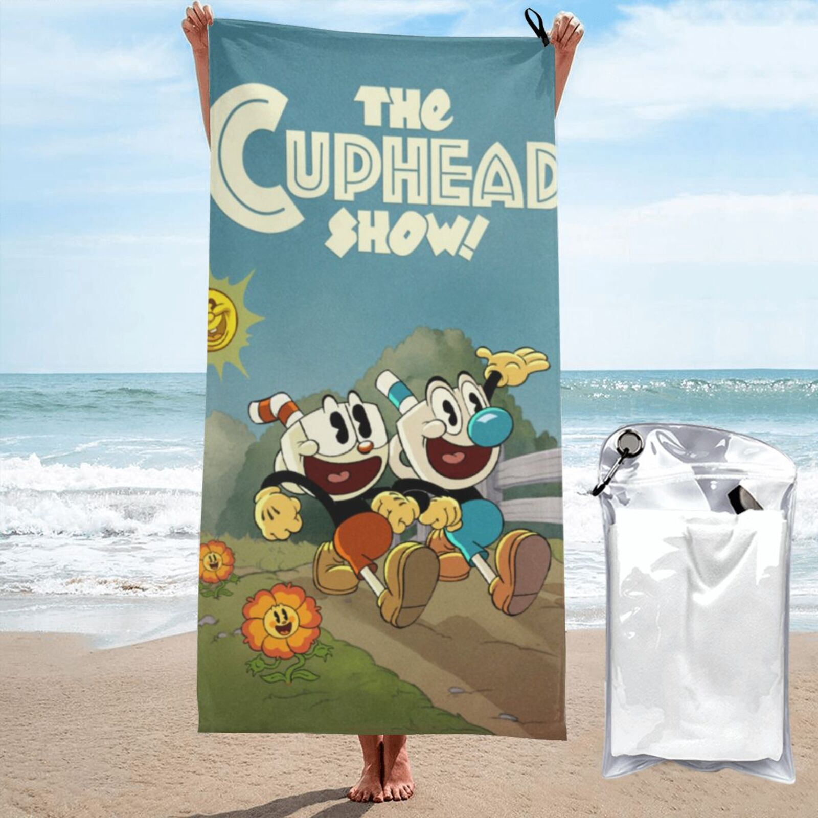 The Cuphead Show Mugman Quick Dry Bath Towel Lightweight Soft Absorbent ...