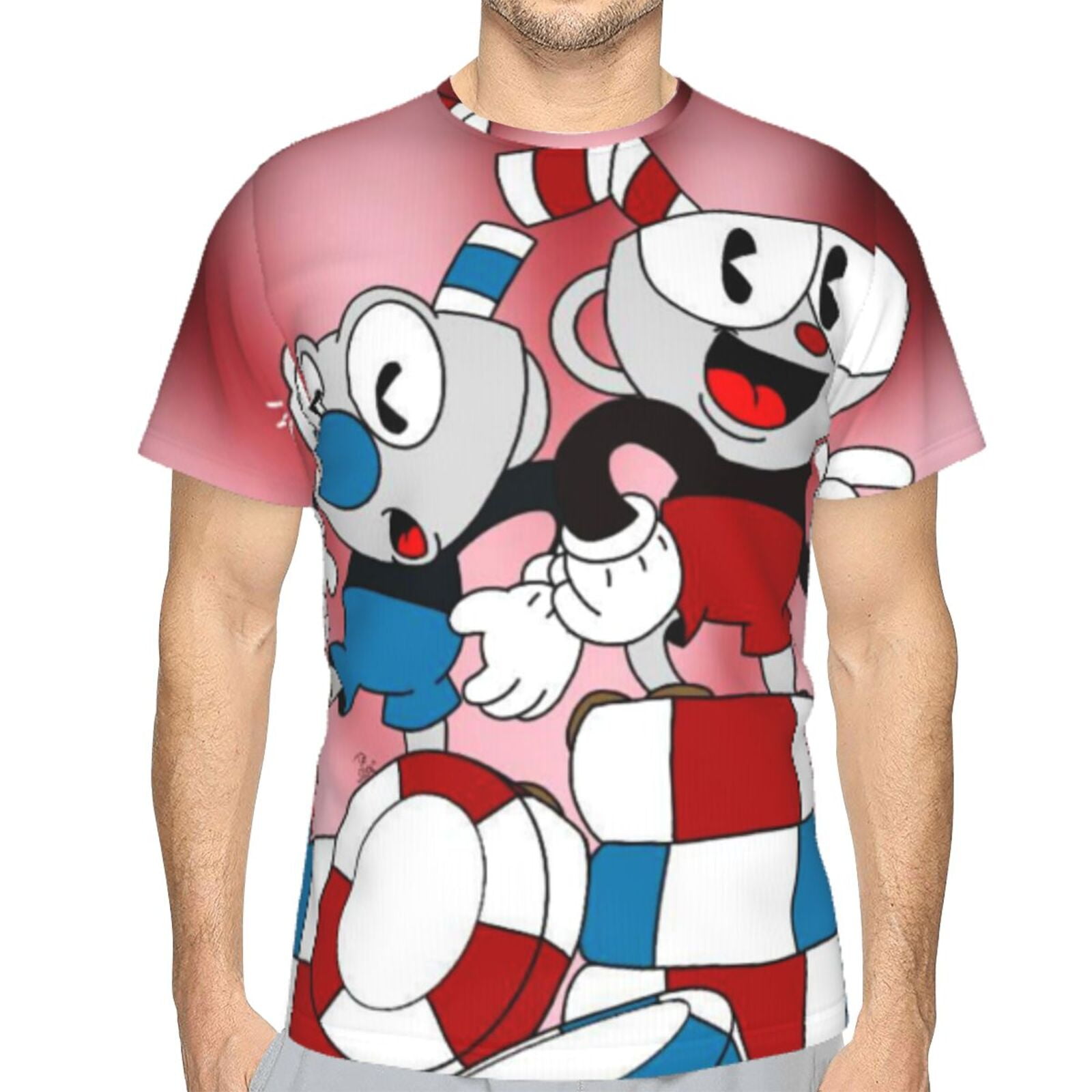 The Cuphead Show Shirt 3d Printed T Shirt Crewneck Short Sleeve Top ...