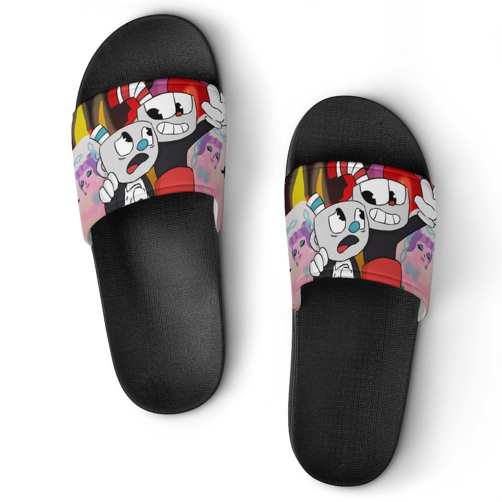 The Cuphead Show Shower Slippers for Women & Men Non-Slip House Shoes ...