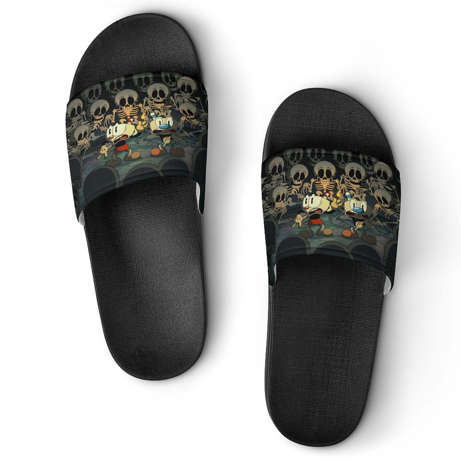 The Cuphead Show Shower Slippers for Women & Men Non-Slip House Shoes ...
