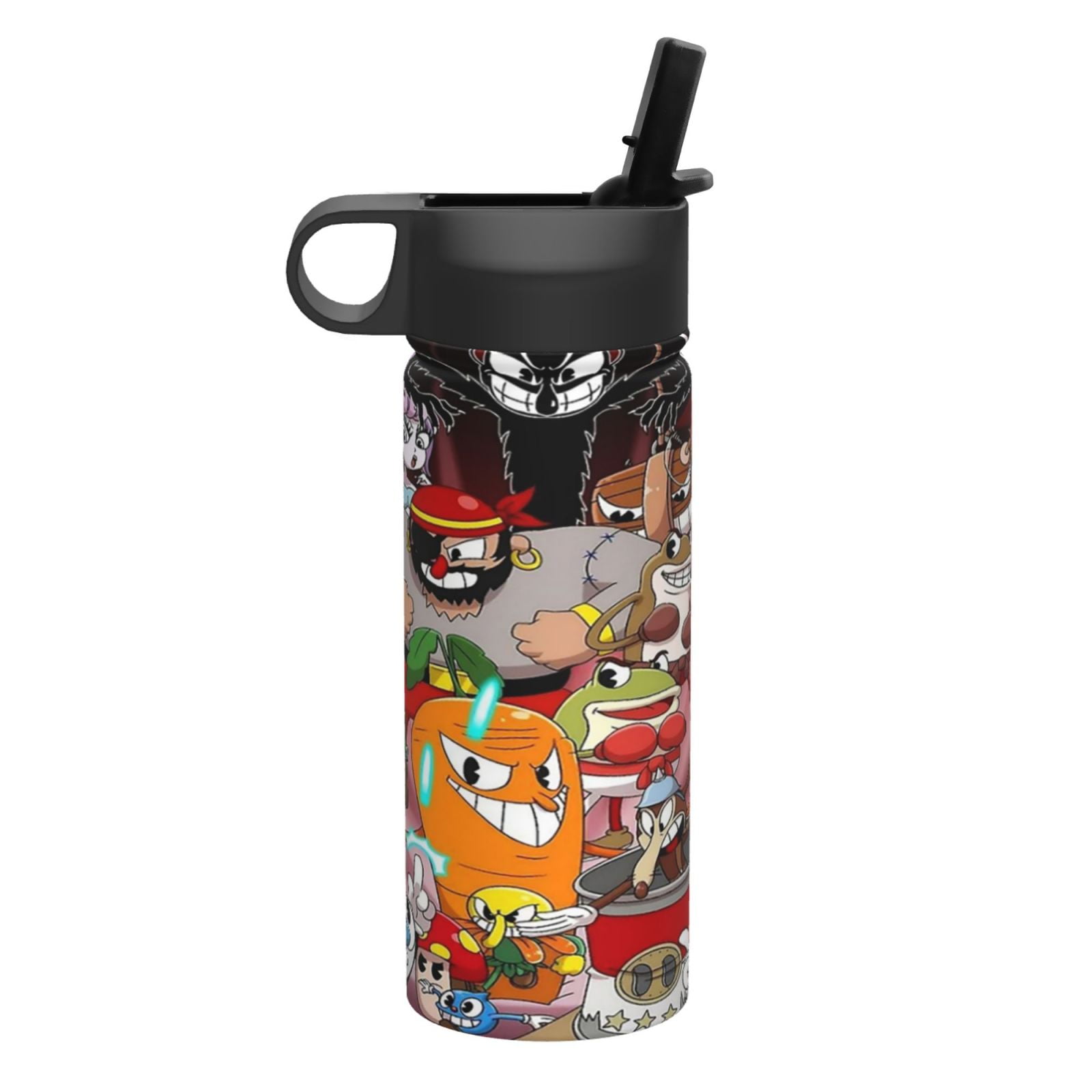 The Cuphead Show Stainless Steel Water Bottle, 18oz Double Walled ...