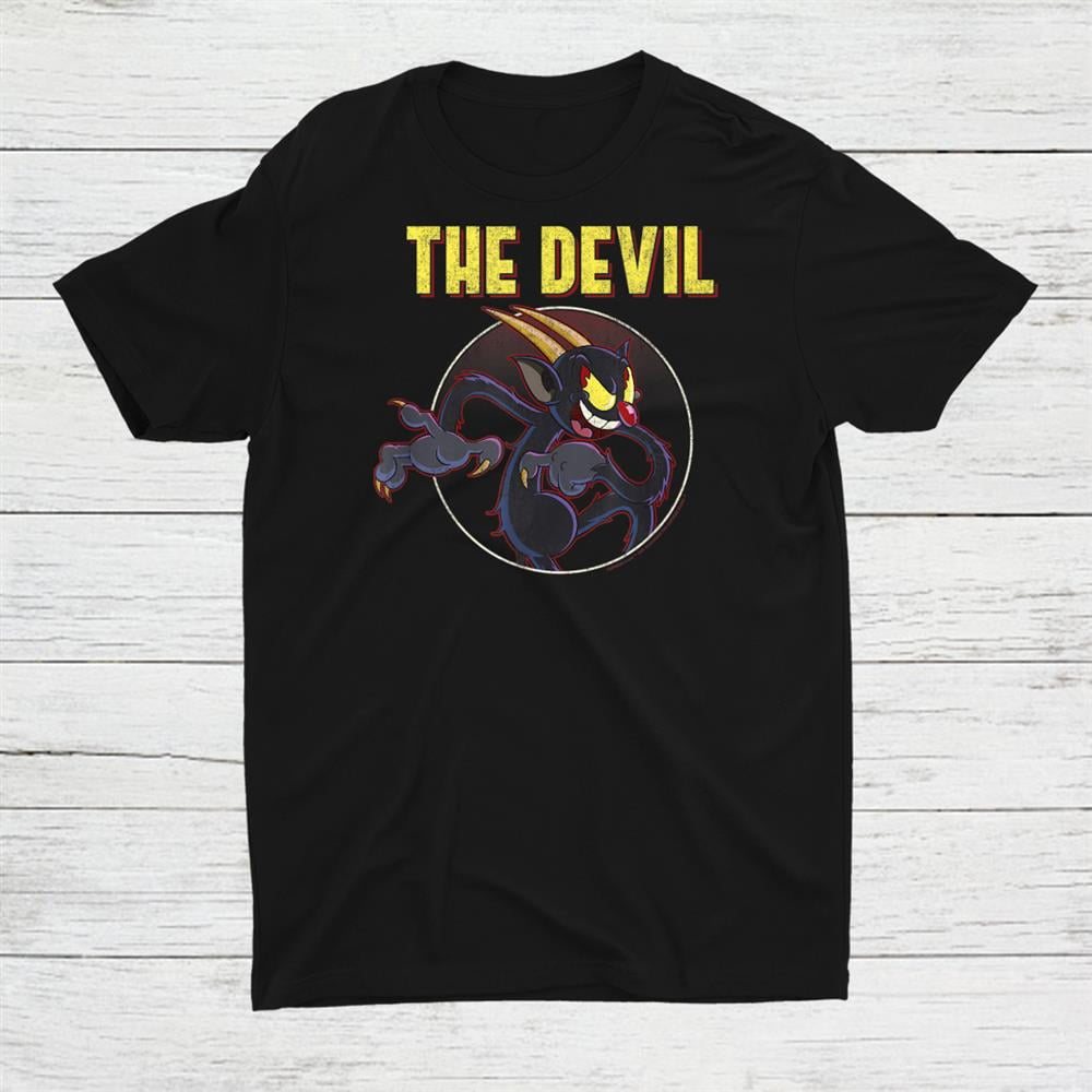 The Cuphead Show The Devil Poster Shirt Gift Black Size up to 4XL ...