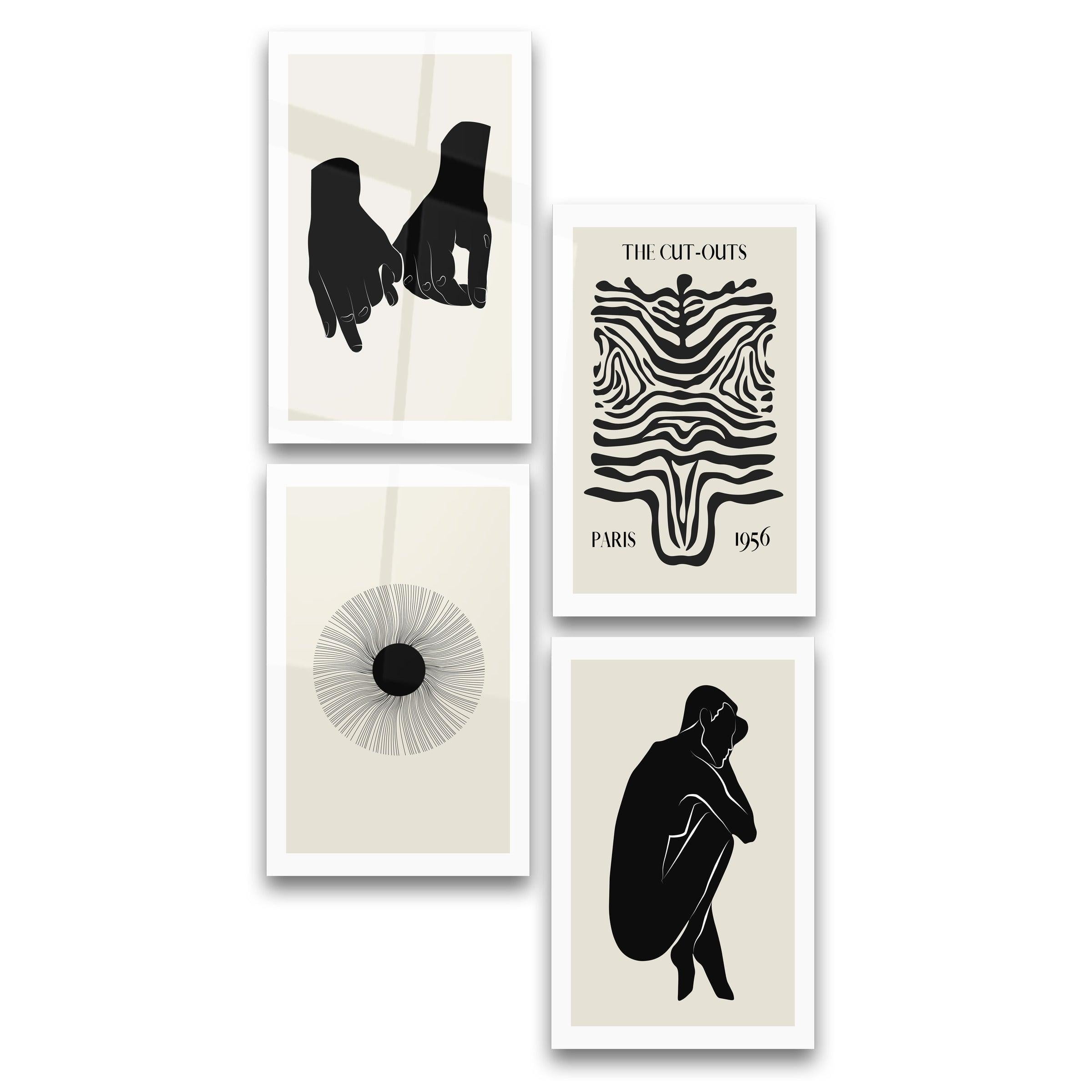 ."The Cut Outs Quadro v3". Contemporary Gallery Collection Glass Wall ...