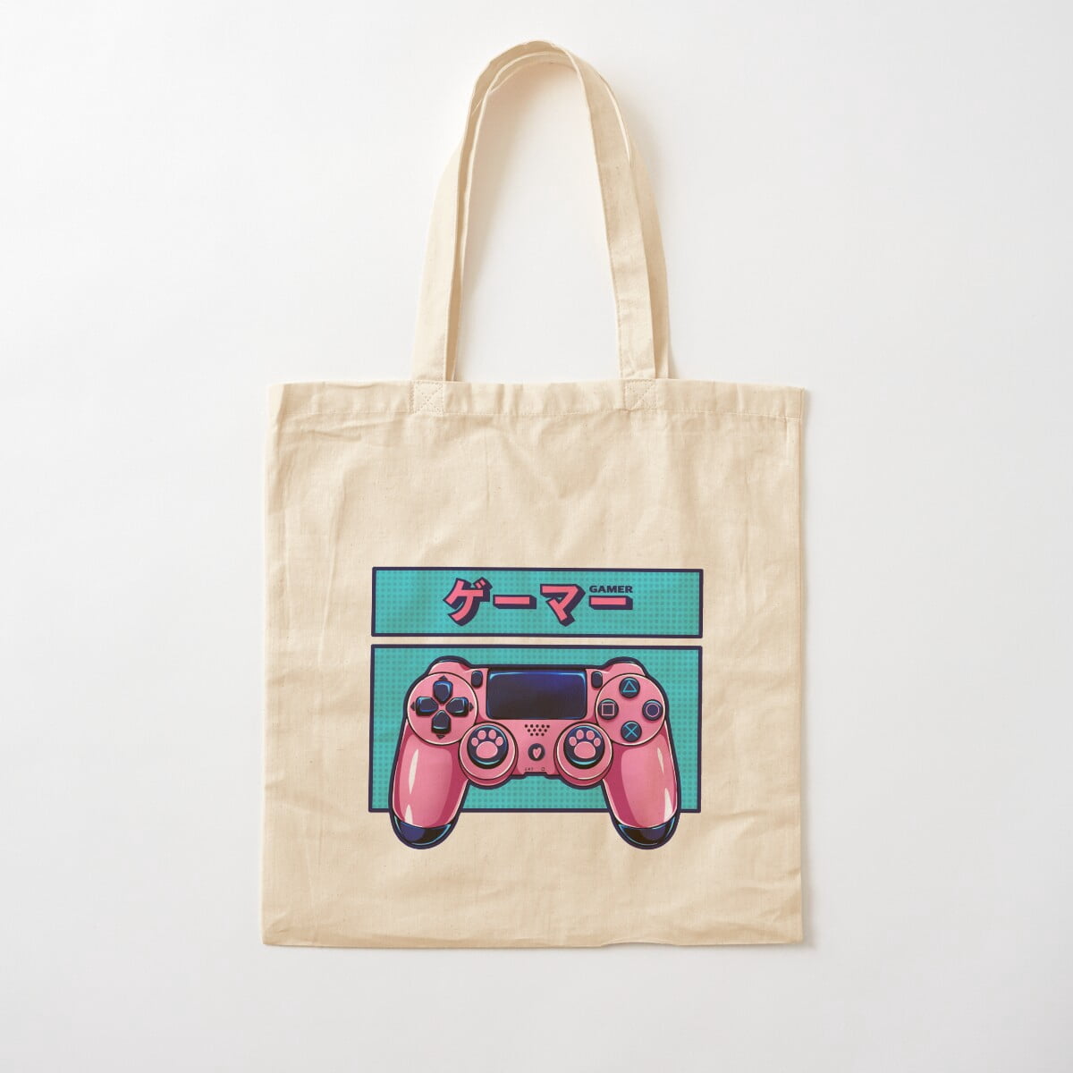 The Cute Pink Controller With Cat Paws For The Gamer Girls Cotton Tote ...