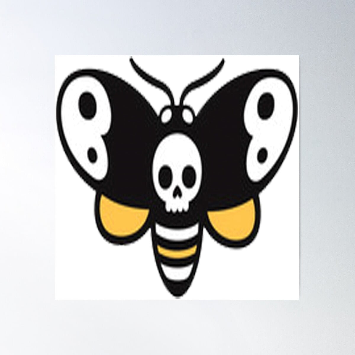 The Cutest Death Moth Ever Poster Wall Art, Modern Wall Decor For ...