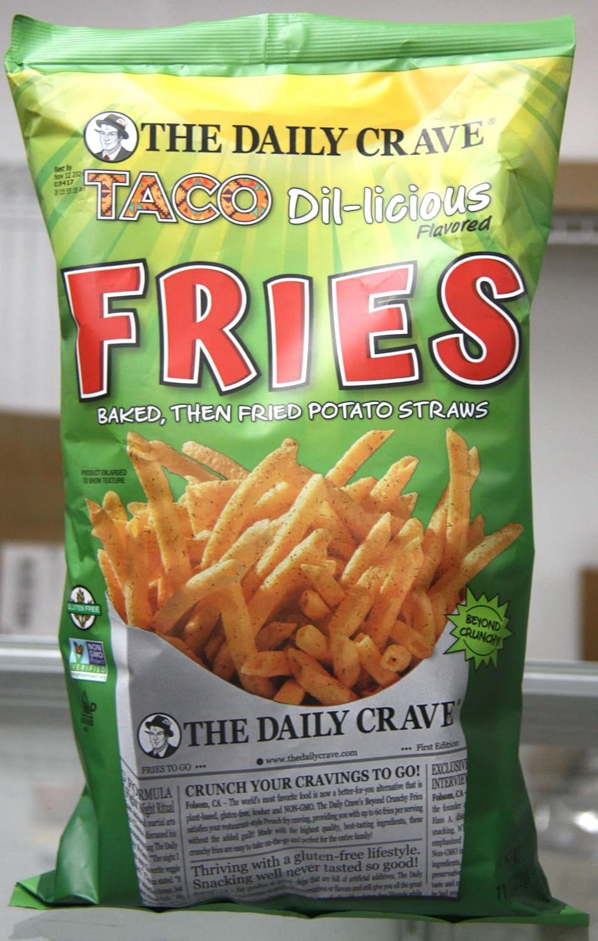 LesserEvil Crunchy Fries, Taco Dil-licious Flavor, 11 oz, Crispy Snack ...