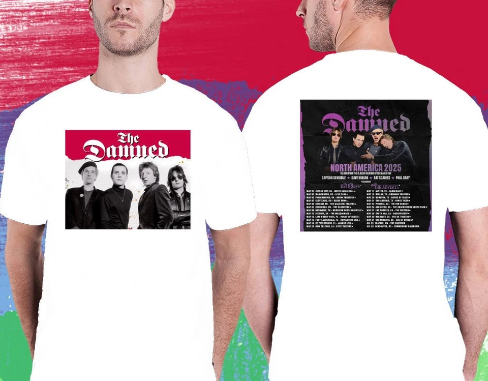 The Damned Celebrate Classic 80s Album Tour 2025. The Damned Tshirt ...