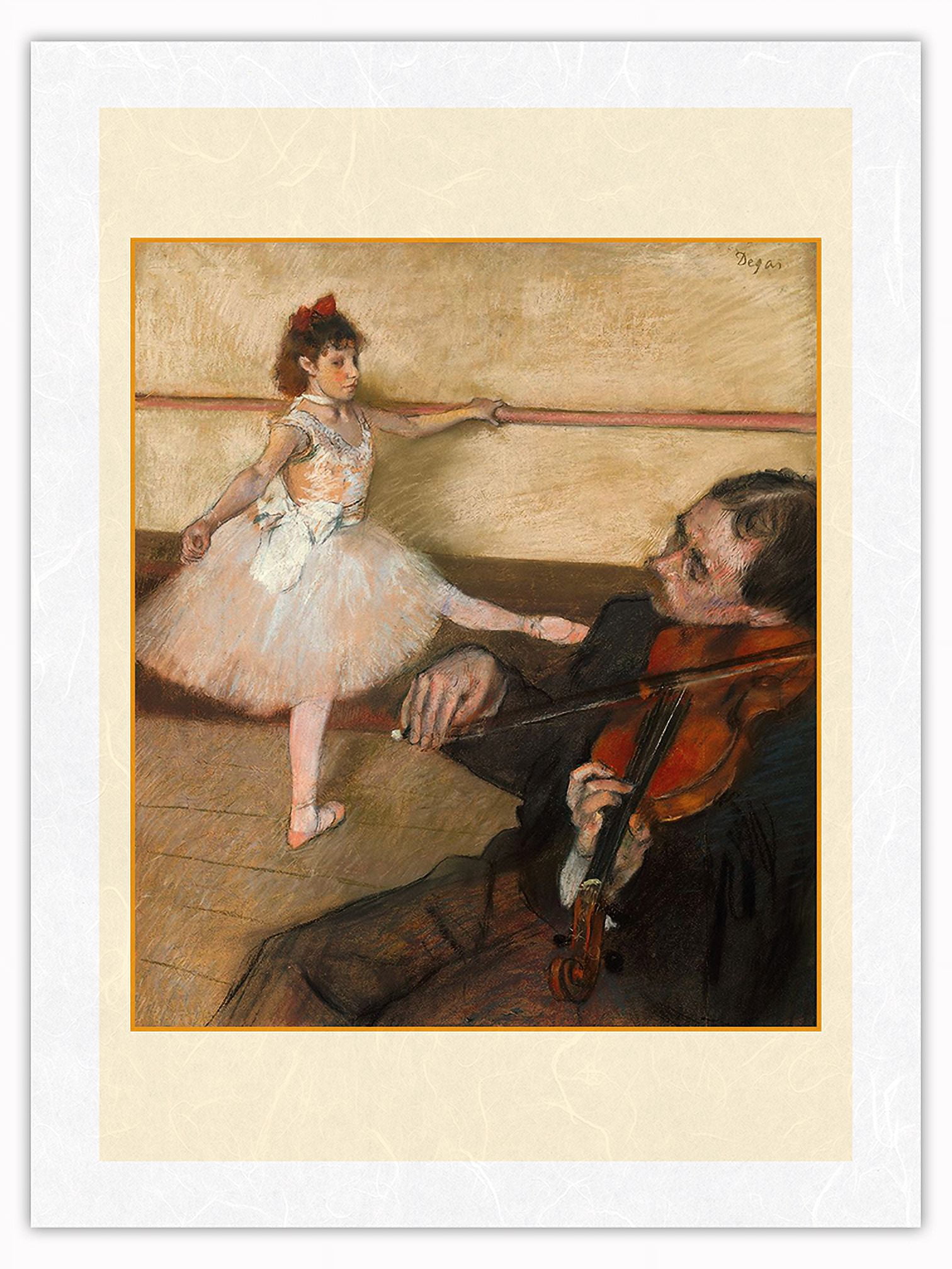 The Dance Lesson - From an Original Color Pastel by Edgar Degas c.1874 ...