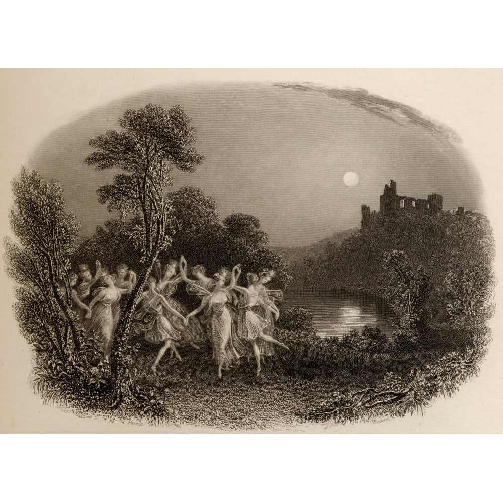 The Dance Of The Fairies. Engraved By F.C.Lewis From A 19Th Century ...