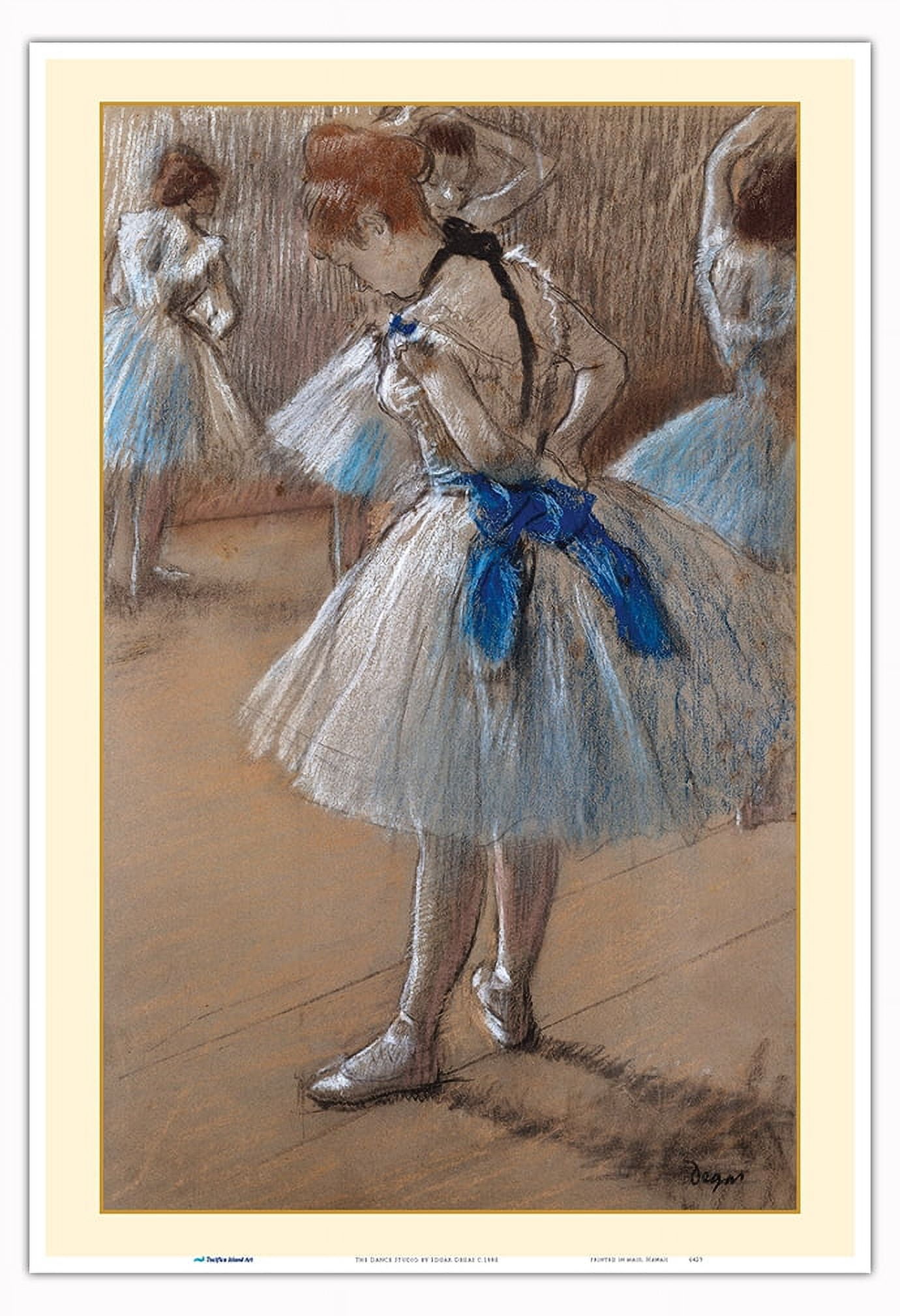The Dance Studio - From an Original Color Painting by Edgar Degas c ...