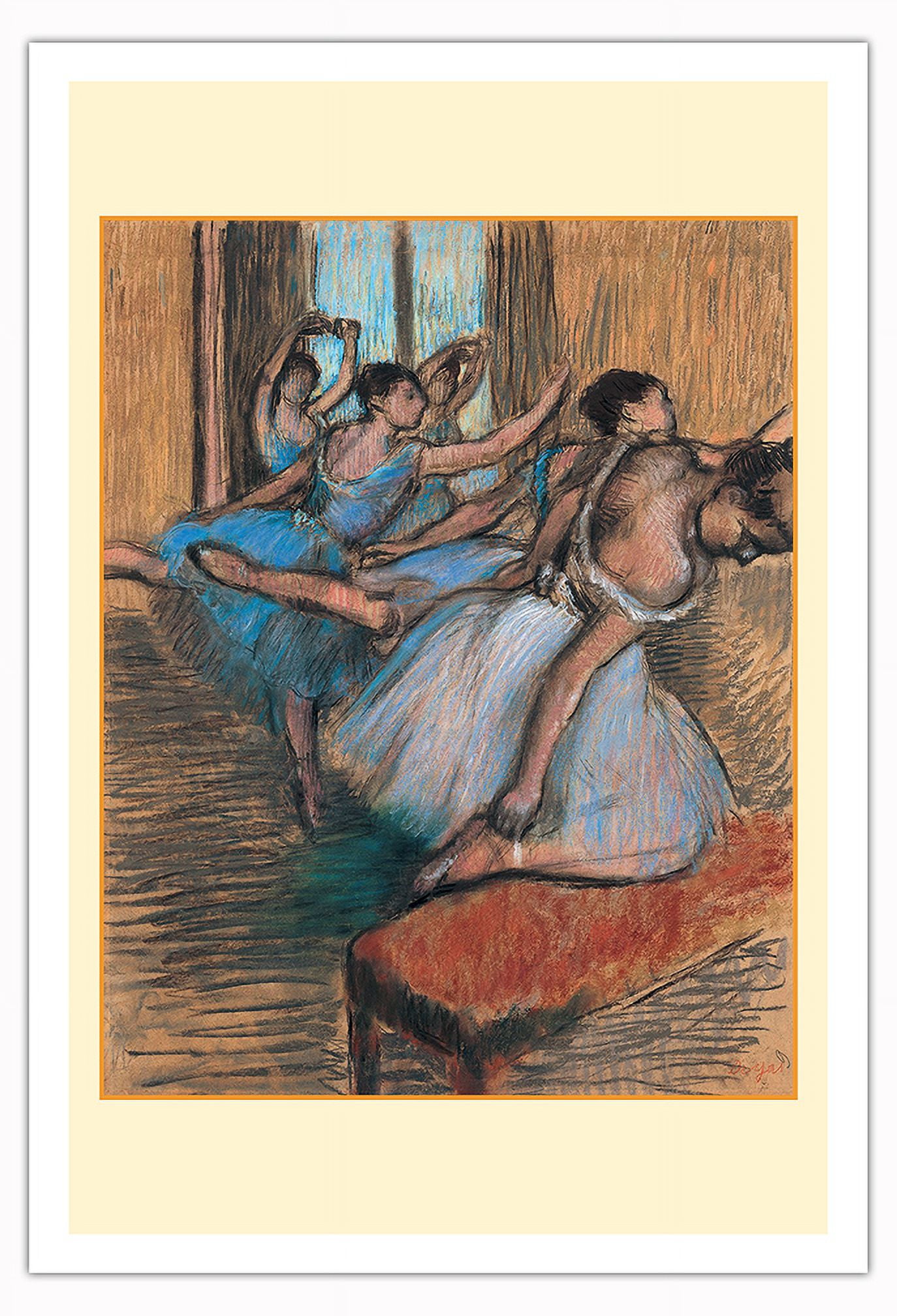 The Dancers - From an Original Color Pastel by Edgar Degas c.1900 ...