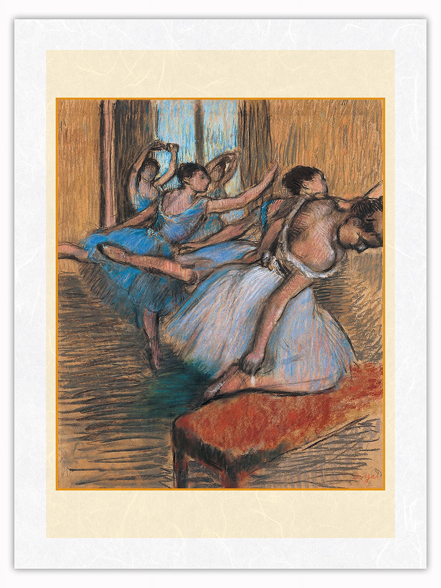 The Dancers - From an Original Color Pastel by Edgar Degas c.1900 ...