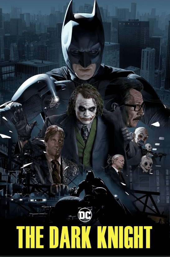 The Dark Knight 2008 Poster 24x36 - Batman Joker High-Octane Thriller ...