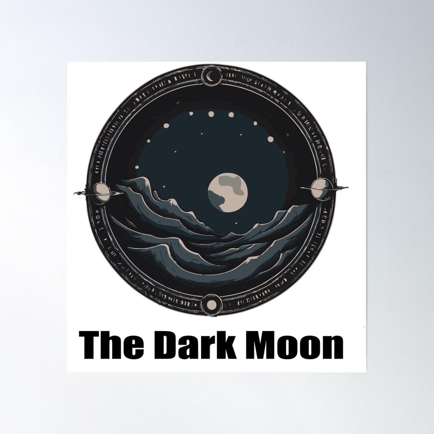 The Dark Moon Poster Wall Art, Modern Wall Decor, 24x24 UNFRAMED ...