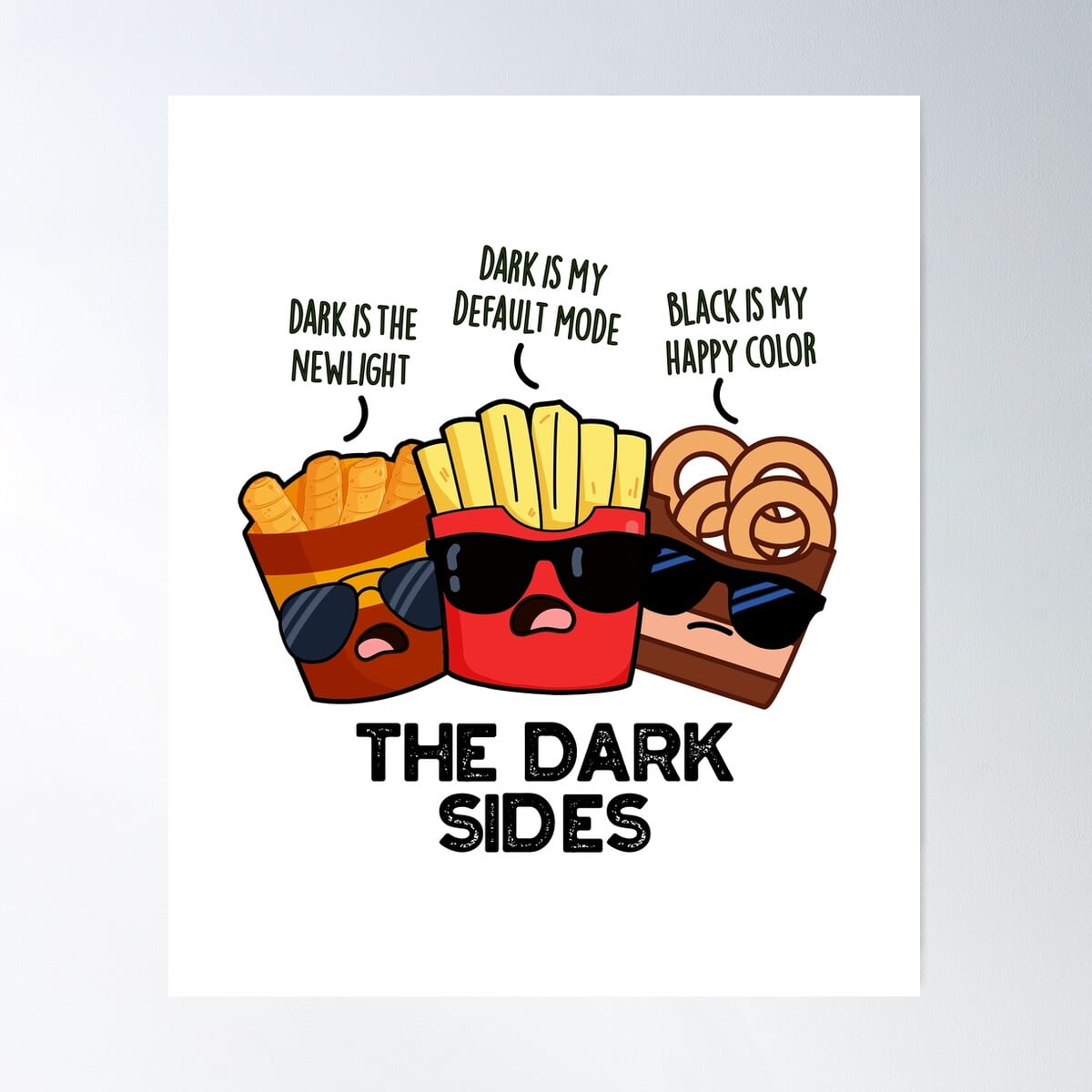 The Dark Sides Funny Fast Food Puns Poster Wall Art, Modern Wall Decor ...