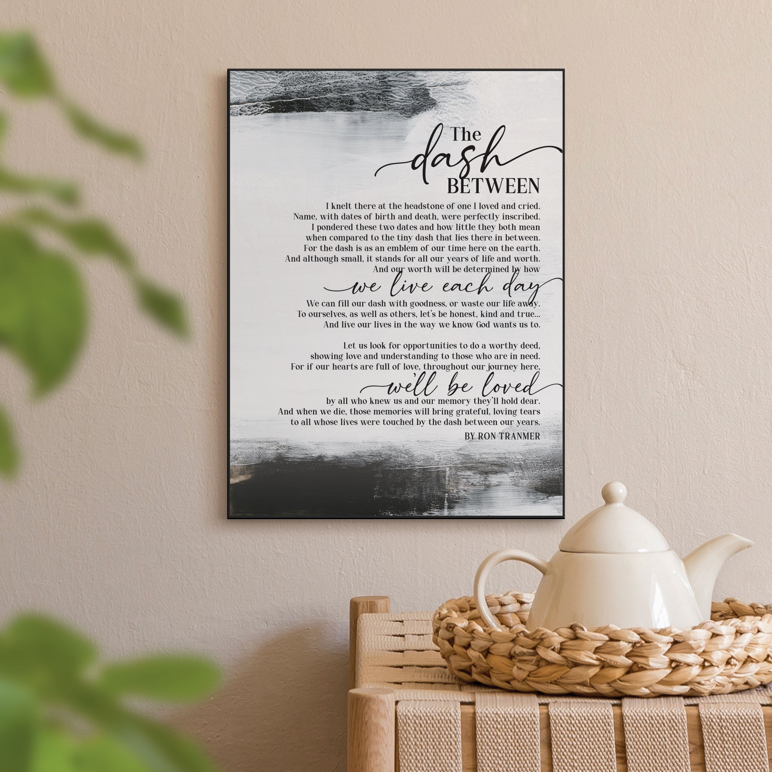 The Dash Between Printed Art - Walmart.com