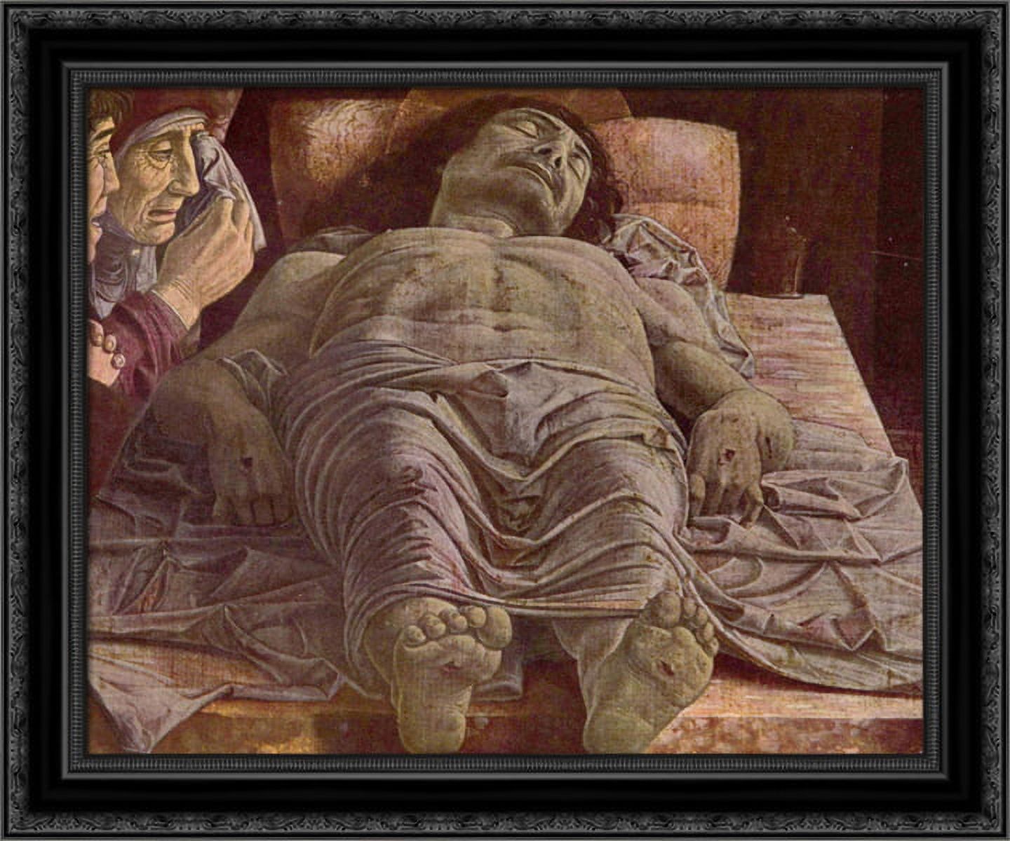 The Dead Christ (Lamentation of Christ) 20x20 Black Ornate Wood Framed ...