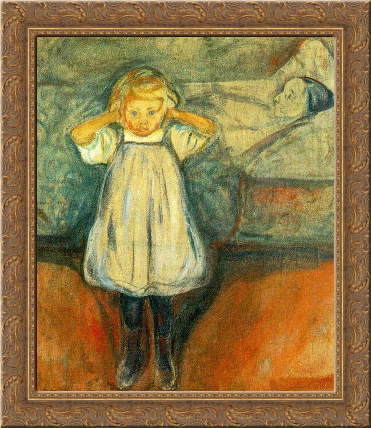 The Dead Mother 20x20 Gold Ornate Wood Framed Canvas Art by Munch ...