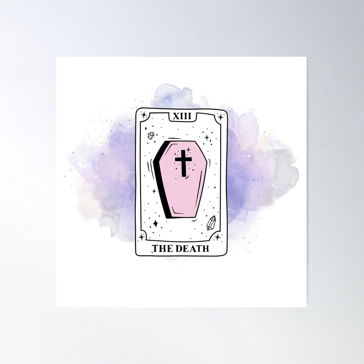 The Death Pastel Tarot Card Poster Wall Art, Modern Wall Decor For ...