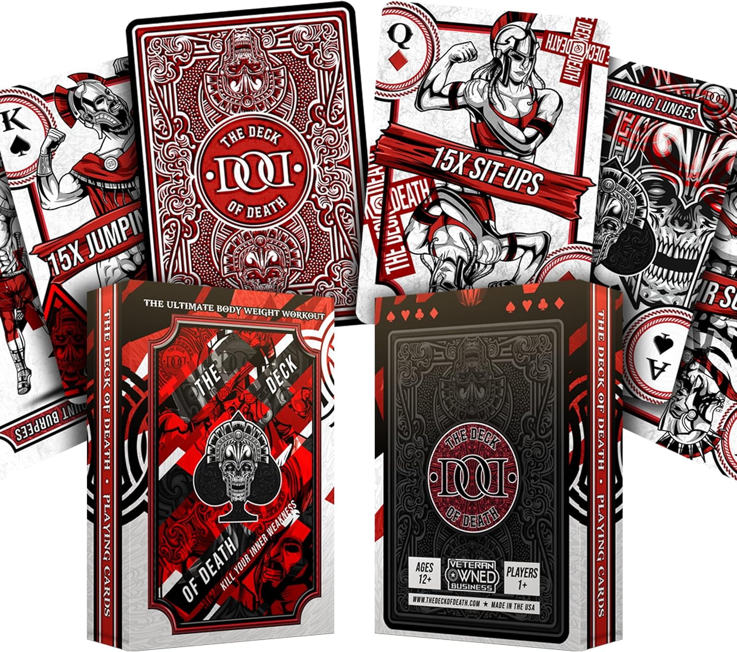 The Deck of Death Workout Cards – Full Body Fitness Game for Home & Gym ...