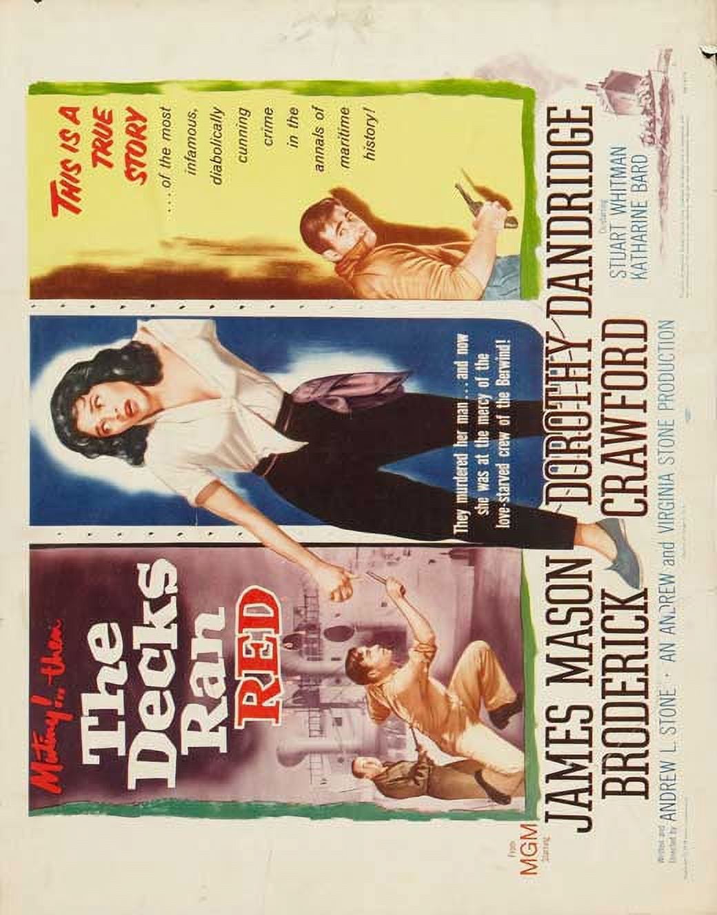 The Decks Ran Red - movie POSTER (Style A) (11" x 14") (1958) - Walmart.com